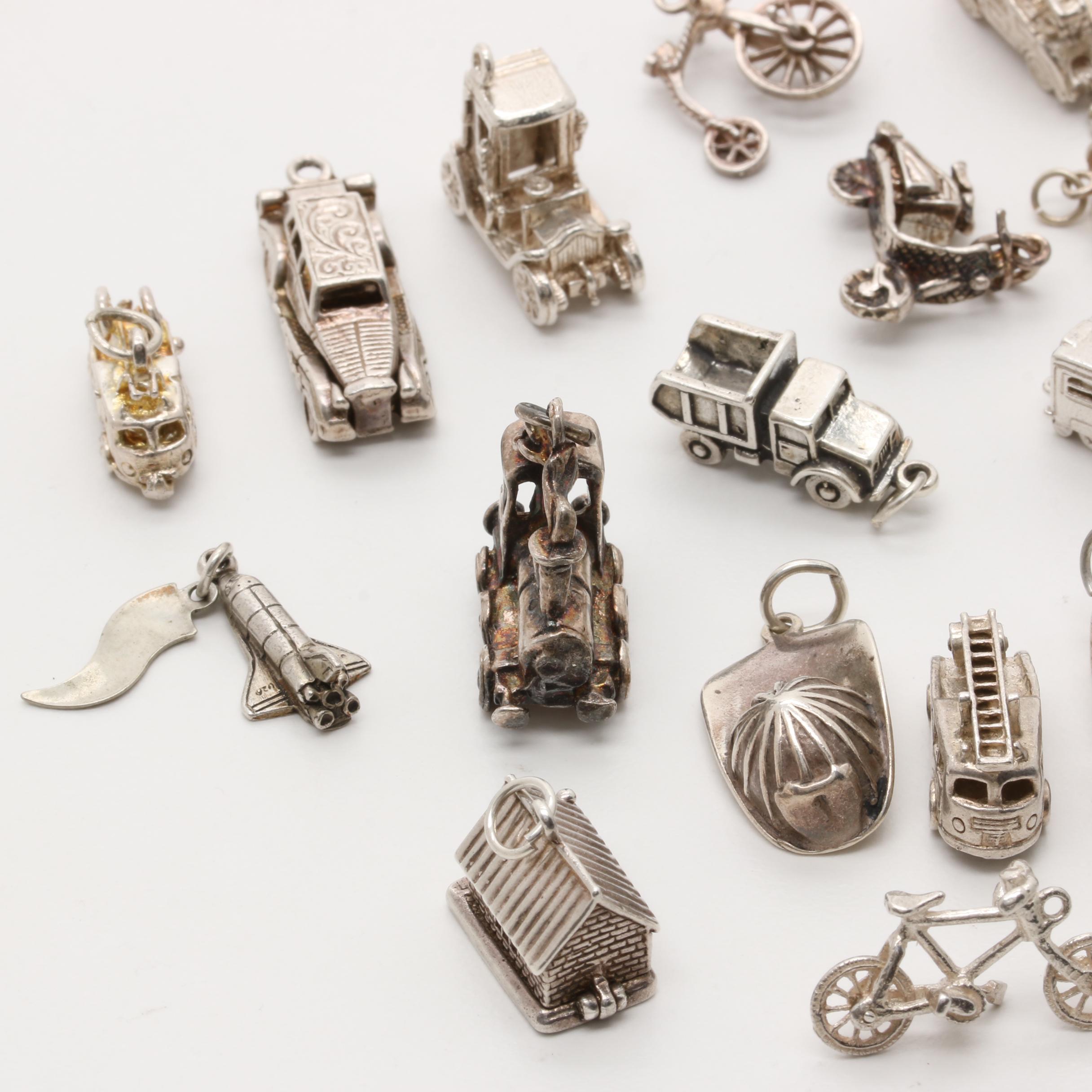 Sterling Silver Transportation Themed Charms | EBTH