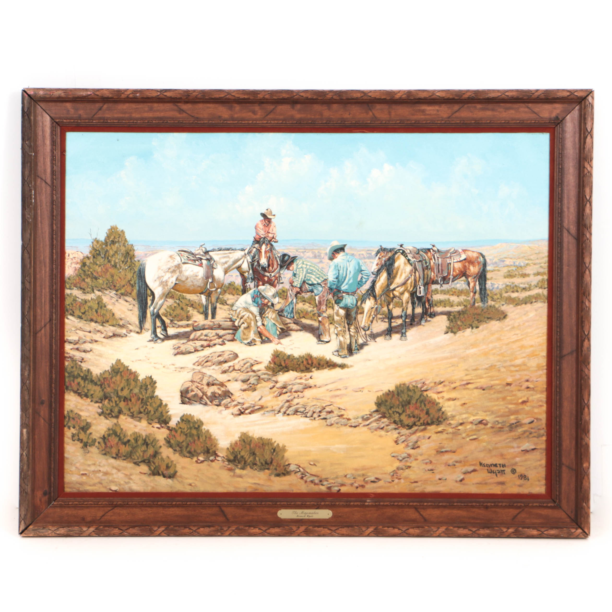 Kenneth Wyatt 1981 Oil Painting on Canvas "The Mapmaker" | EBTH