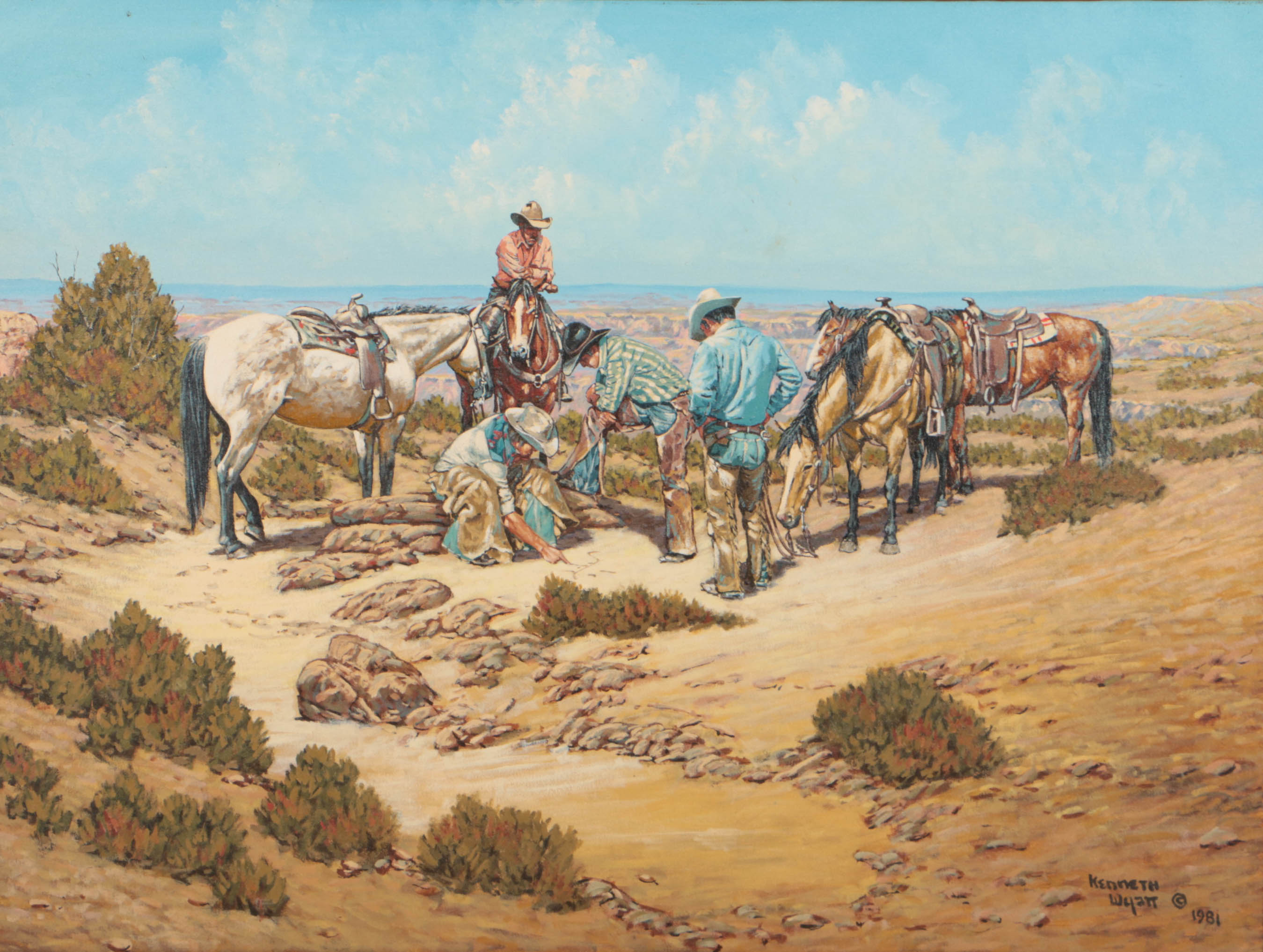 Kenneth Wyatt 1981 Oil Painting on Canvas "The Mapmaker" | EBTH