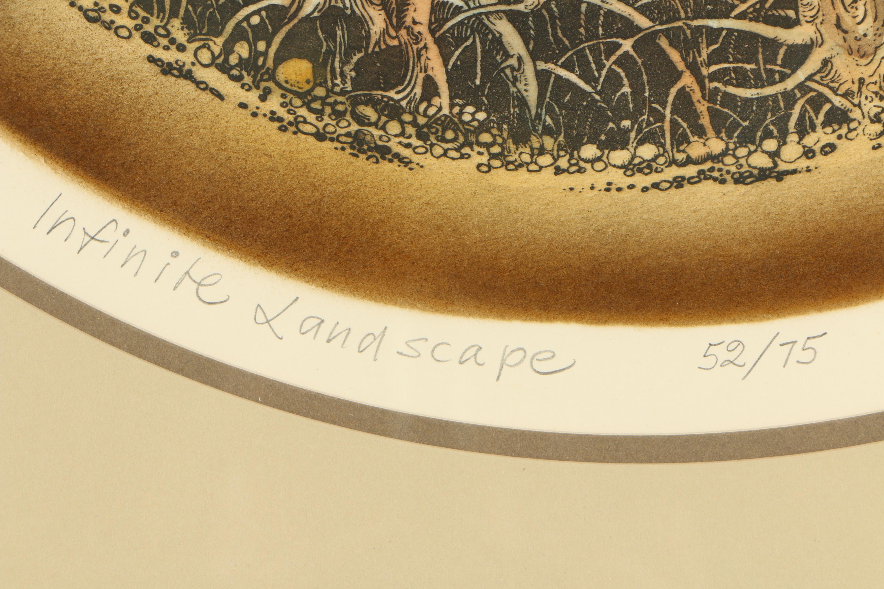 Curt Frankenstein Hand Colored Etching "Infinite Landscape" | EBTH