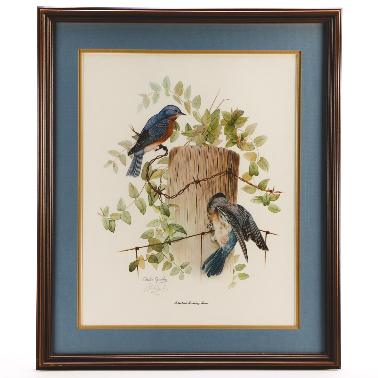 Charles Spaulding Signed Limited Edition Offset Lithograph "Bluebird ...