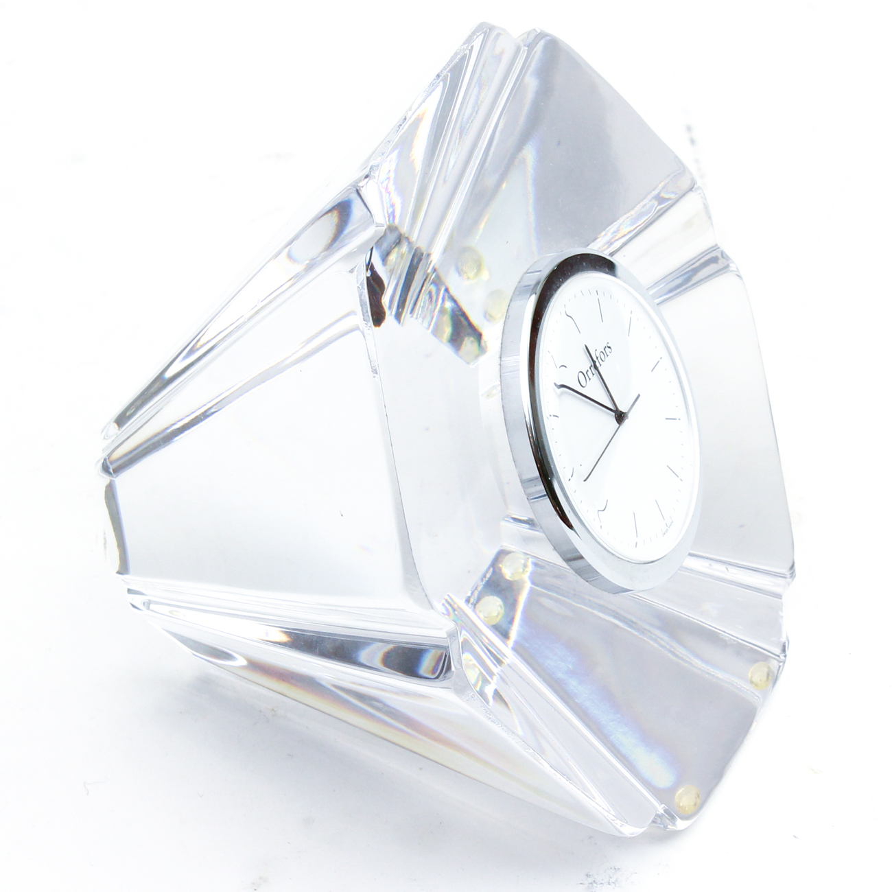 Orrefors "Orion" Crystal Desk Clock | EBTH