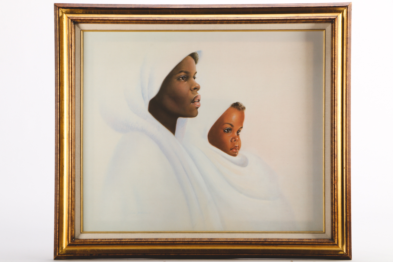 Ida Jackson Offset Lithograph Print on Canvas of Mother and Child | EBTH