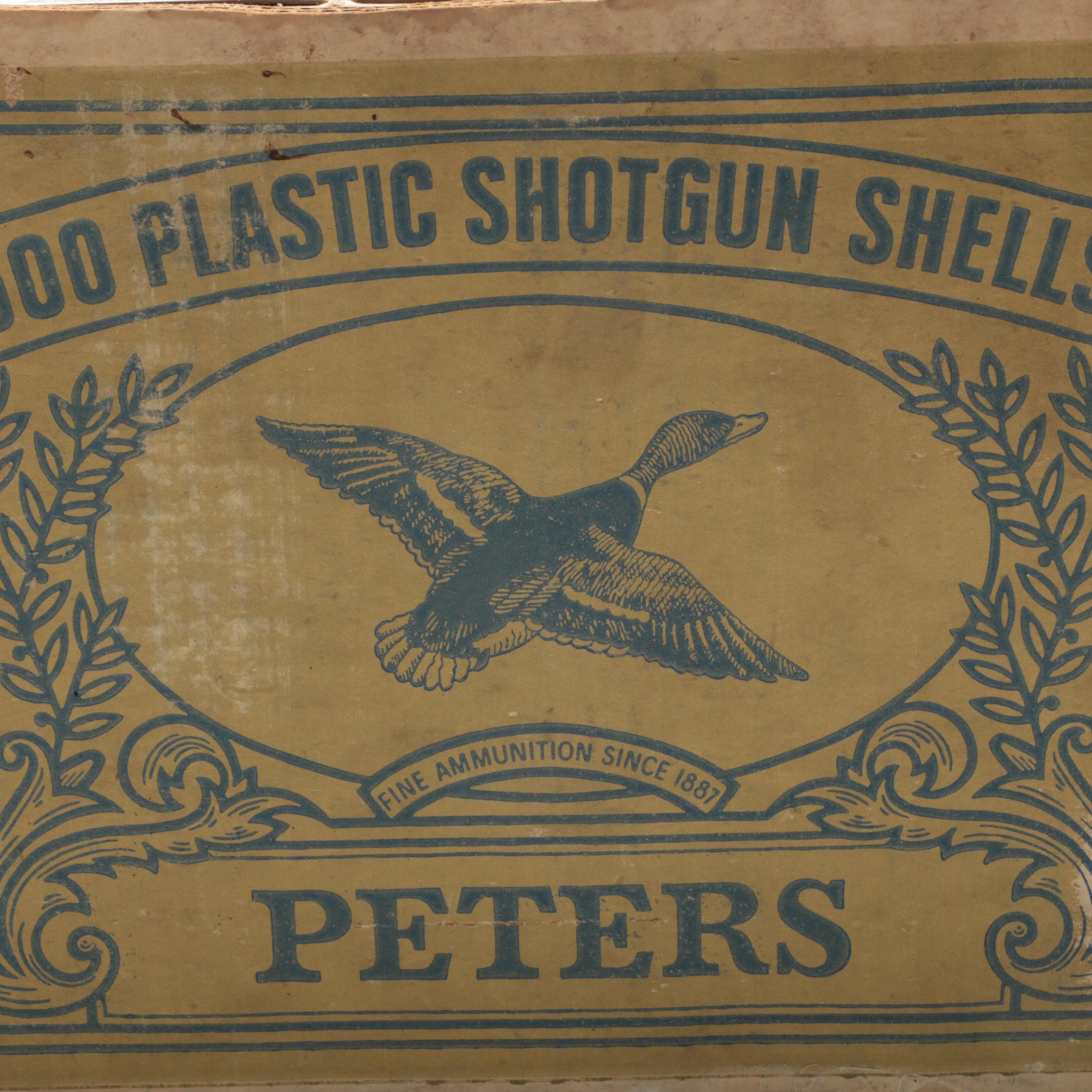 Box of Empty Peters "Blue Magic" Shotgun Shell Boxes | EBTH