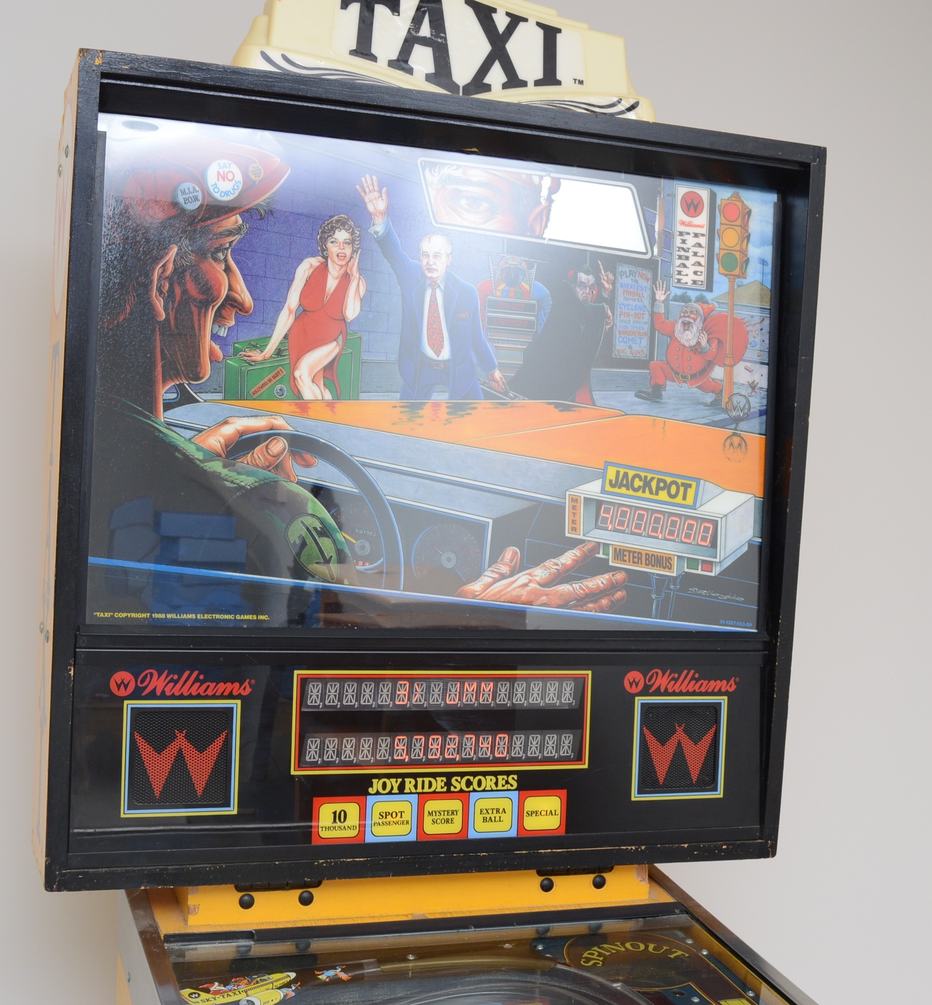 Retro 1988 Williams "Taxi" Pinball Machine | EBTH
