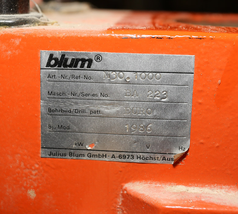 Blum Minipress MSP Hinge-Hole Boring Machine with Juniorpress ...