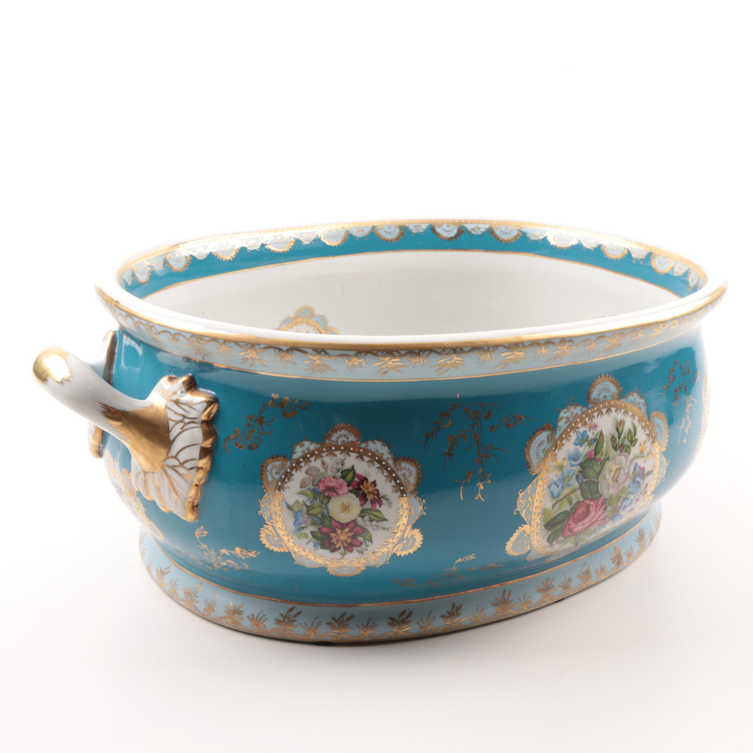 Modern Royal Vienna Porcelain Transferware Wine Cistern | EBTH