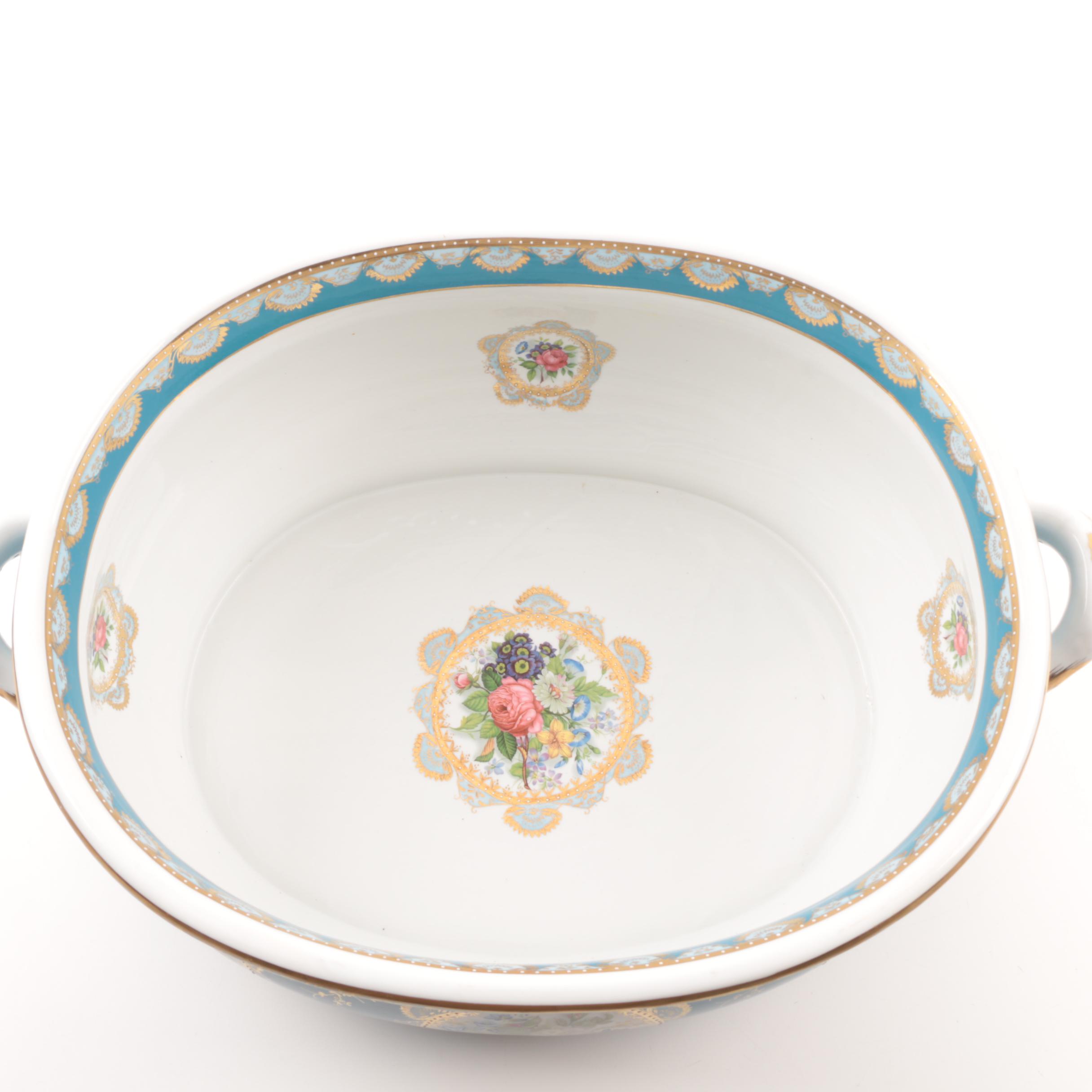 Modern Royal Vienna Porcelain Transferware Wine Cistern | EBTH