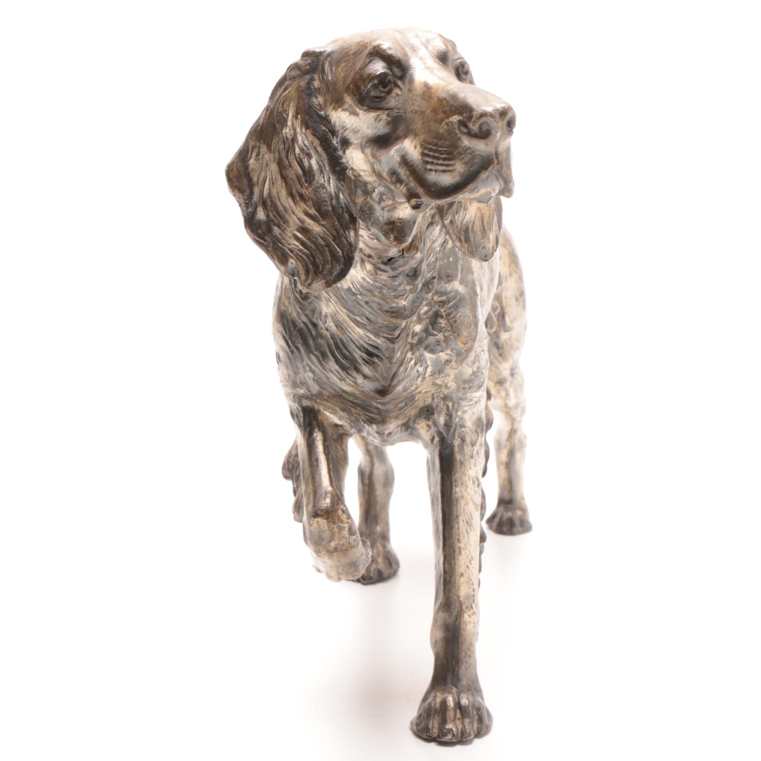 Large Metal Spaniel Dog Figurine | EBTH