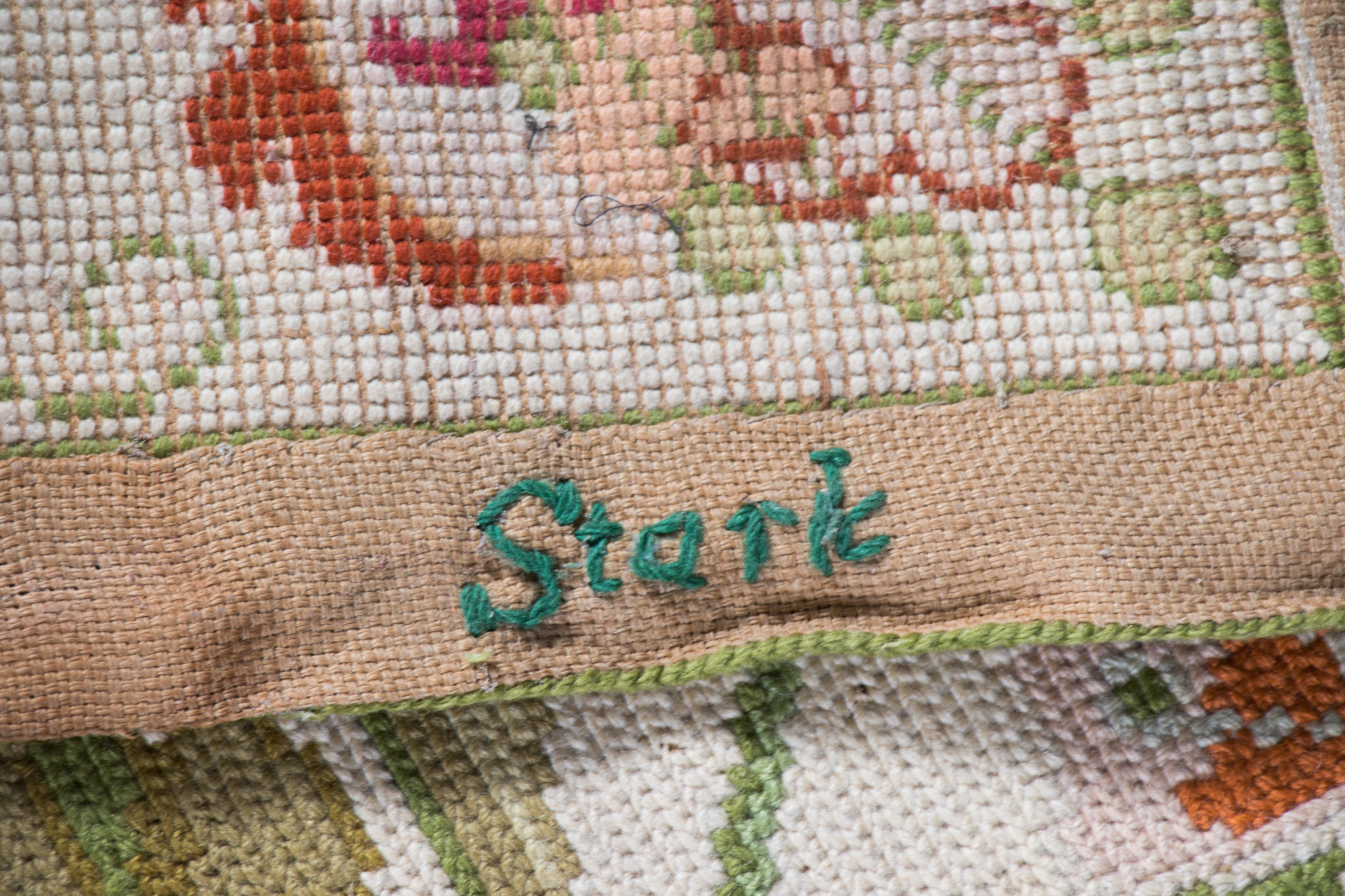 Vintage Directoire Style Needlepoint Area Rug | EBTH