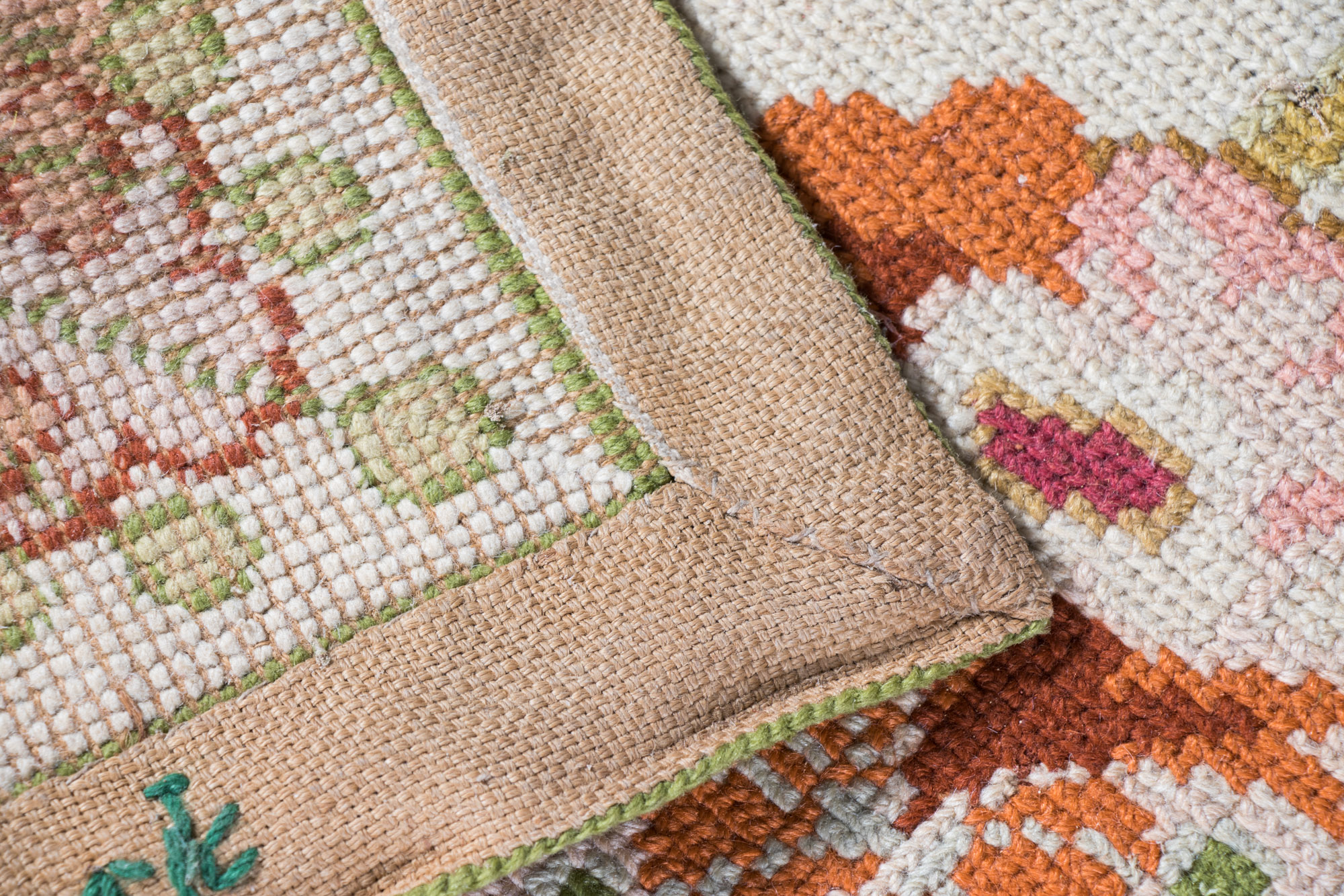 Vintage Directoire Style Needlepoint Area Rug | EBTH