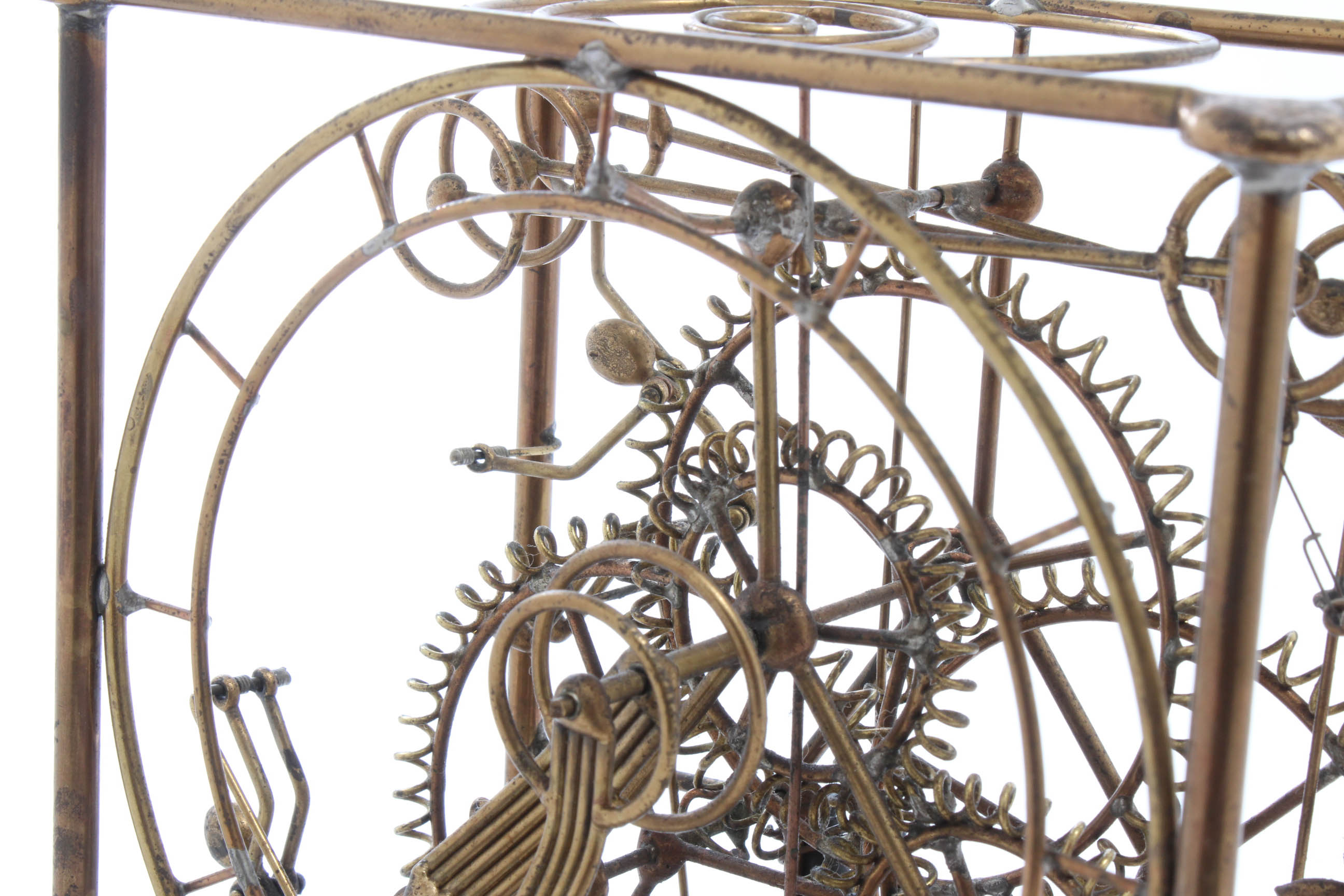 Gordon Bradt Brass Kinetic Sculpture "Six Man Clock" | EBTH
