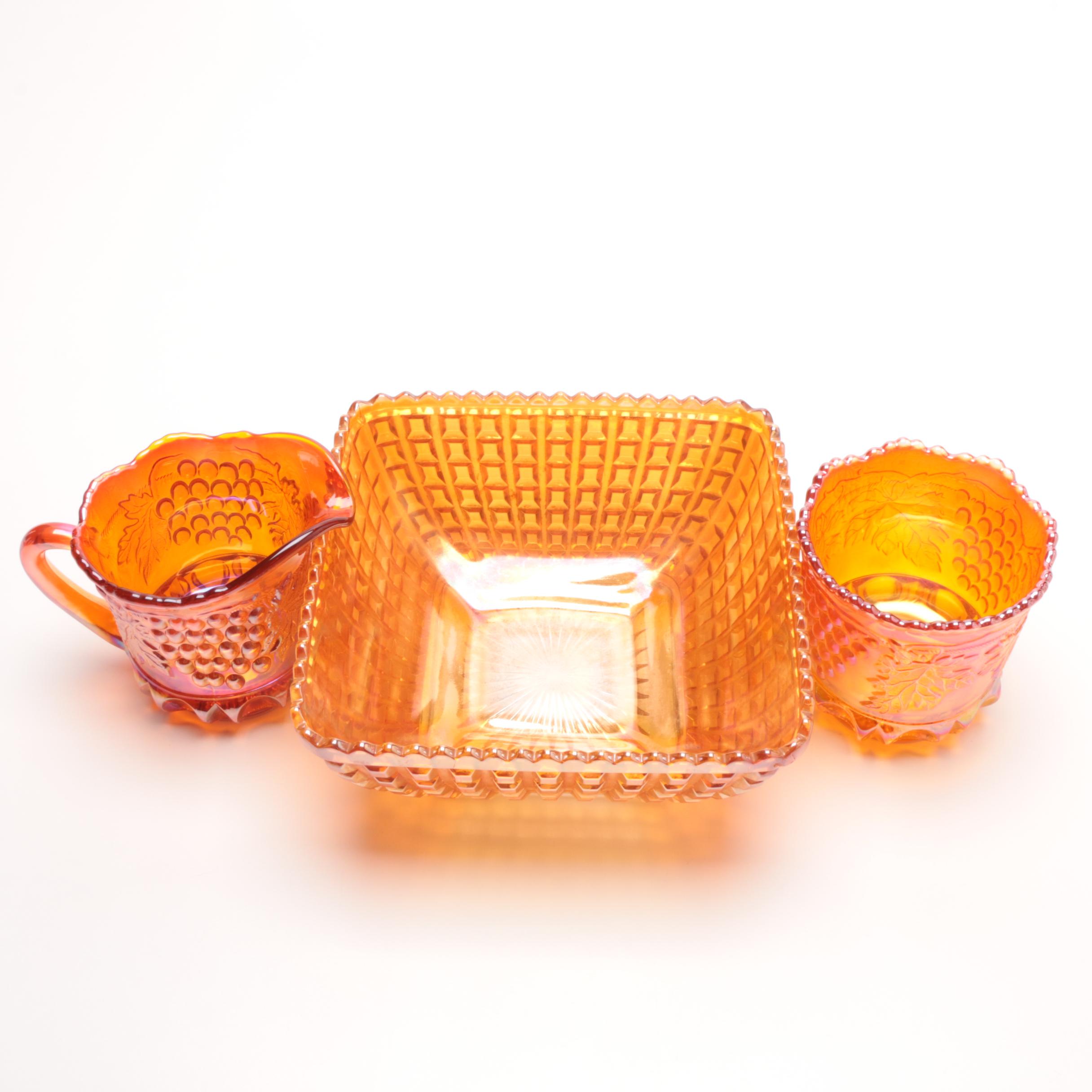 Marigold Carnival Glass Decorative Tableware | EBTH