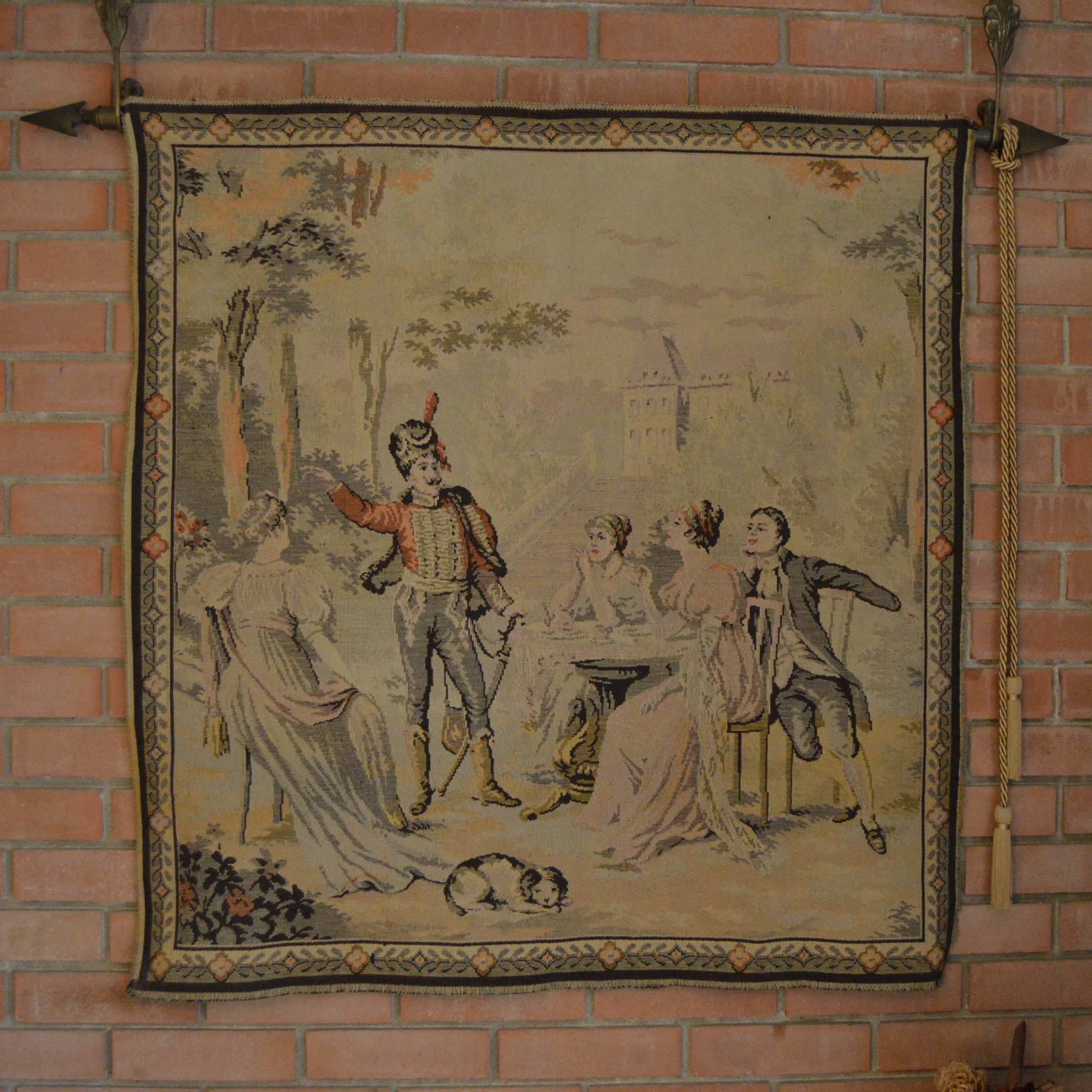 French Napoleonic Era Court Scene Tapestry | EBTH