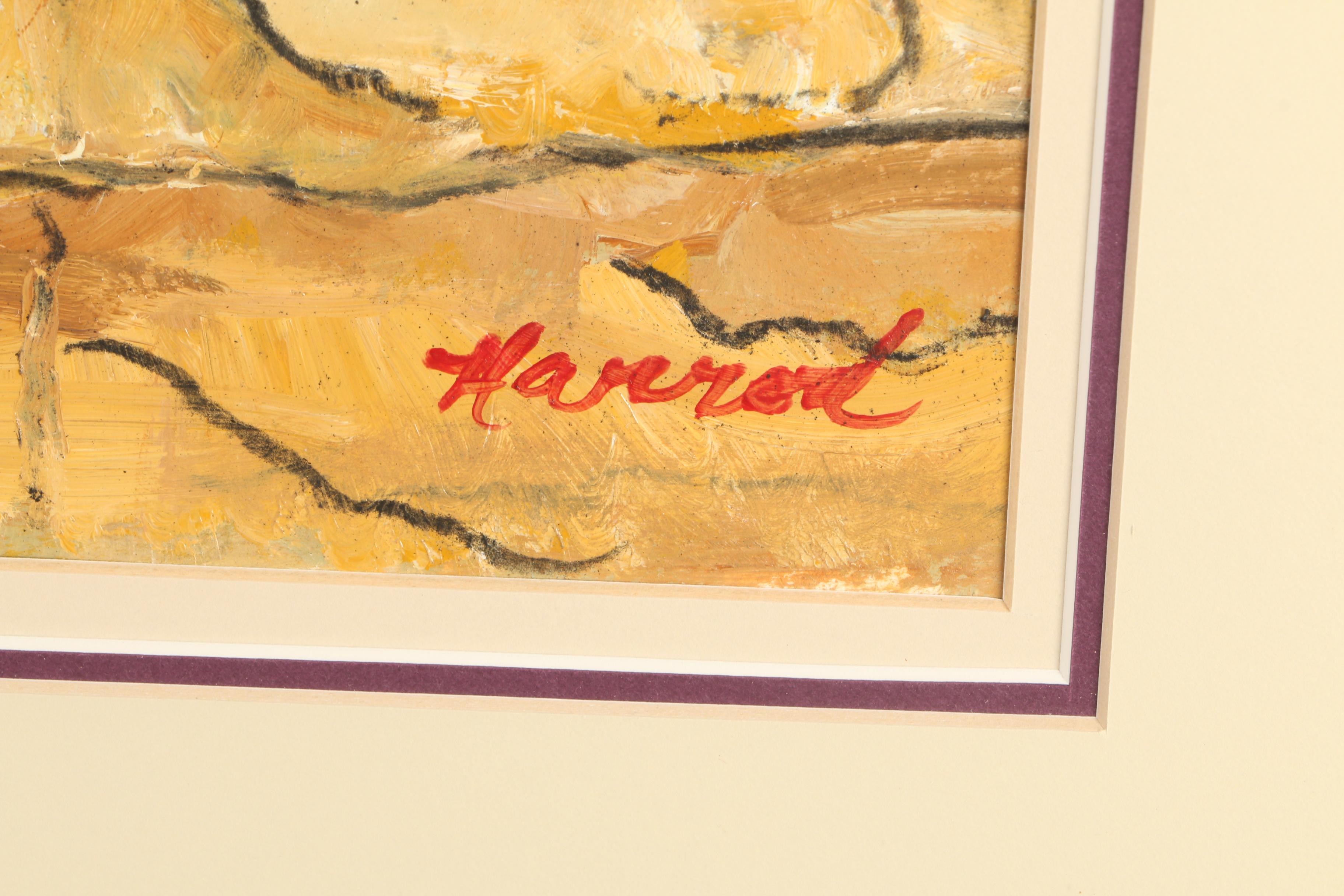 Ann Harrod Oil Painting of a Woman and Rooster | EBTH