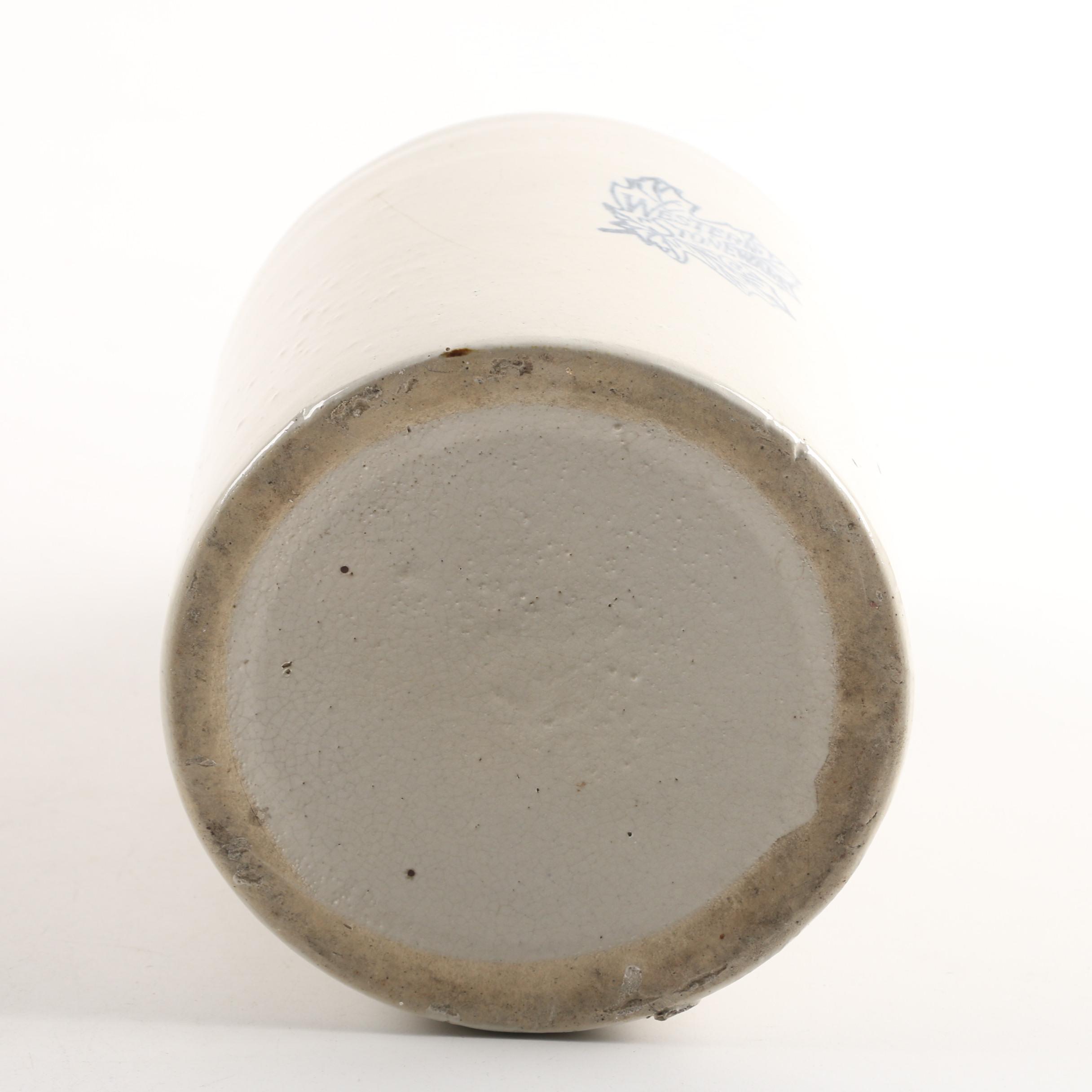 Vintage Monmouth Pottery 2-Gallon Crock with Western Stoneware Jug | EBTH