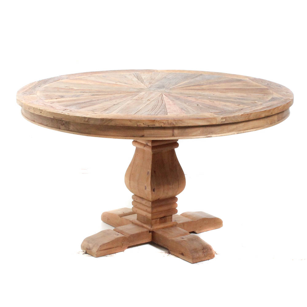 Moe's Rustic Pedestal Dining Table | EBTH