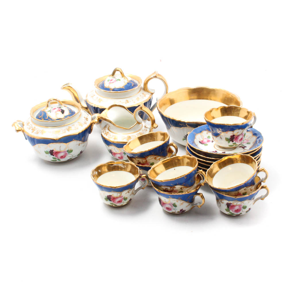 Mid to Late 19th Century Kornilov Brothers Russian Porcelain Tea Set | EBTH