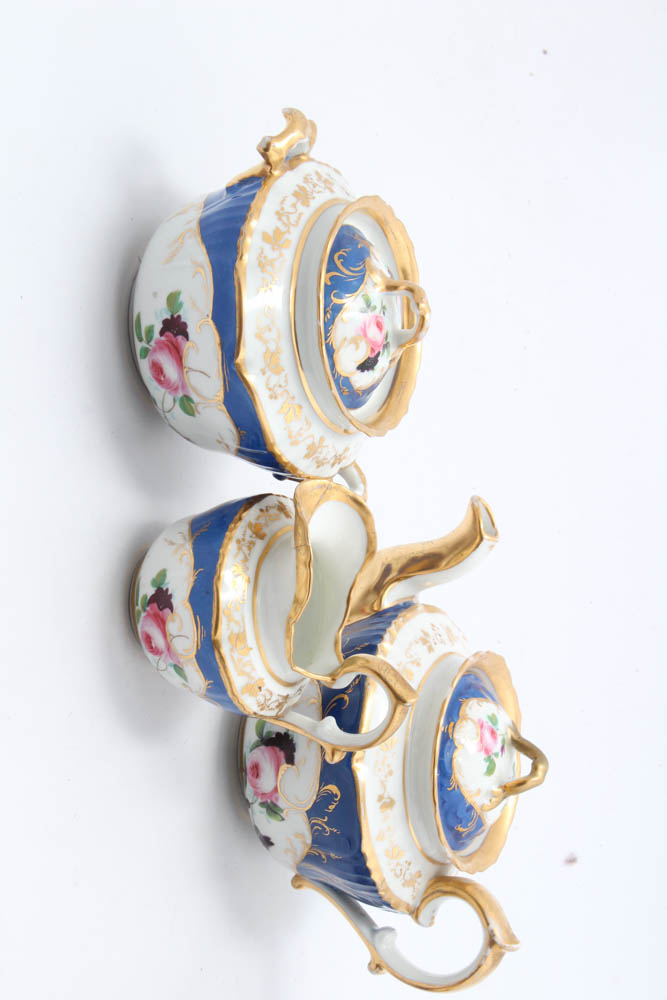 Mid to Late 19th Century Kornilov Brothers Russian Porcelain Tea Set | EBTH