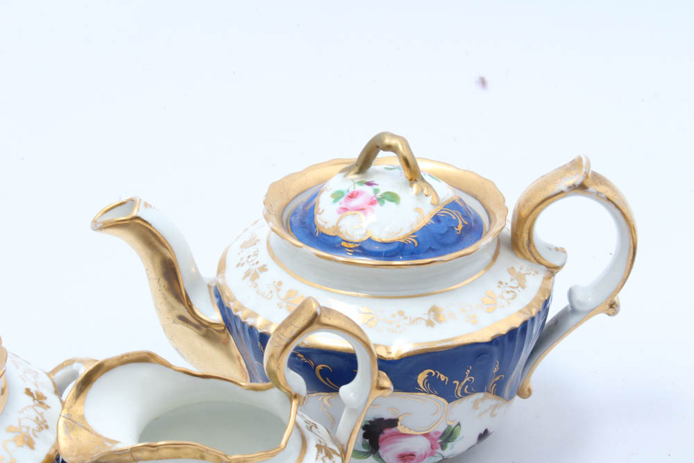 Mid to Late 19th Century Kornilov Brothers Russian Porcelain Tea Set | EBTH