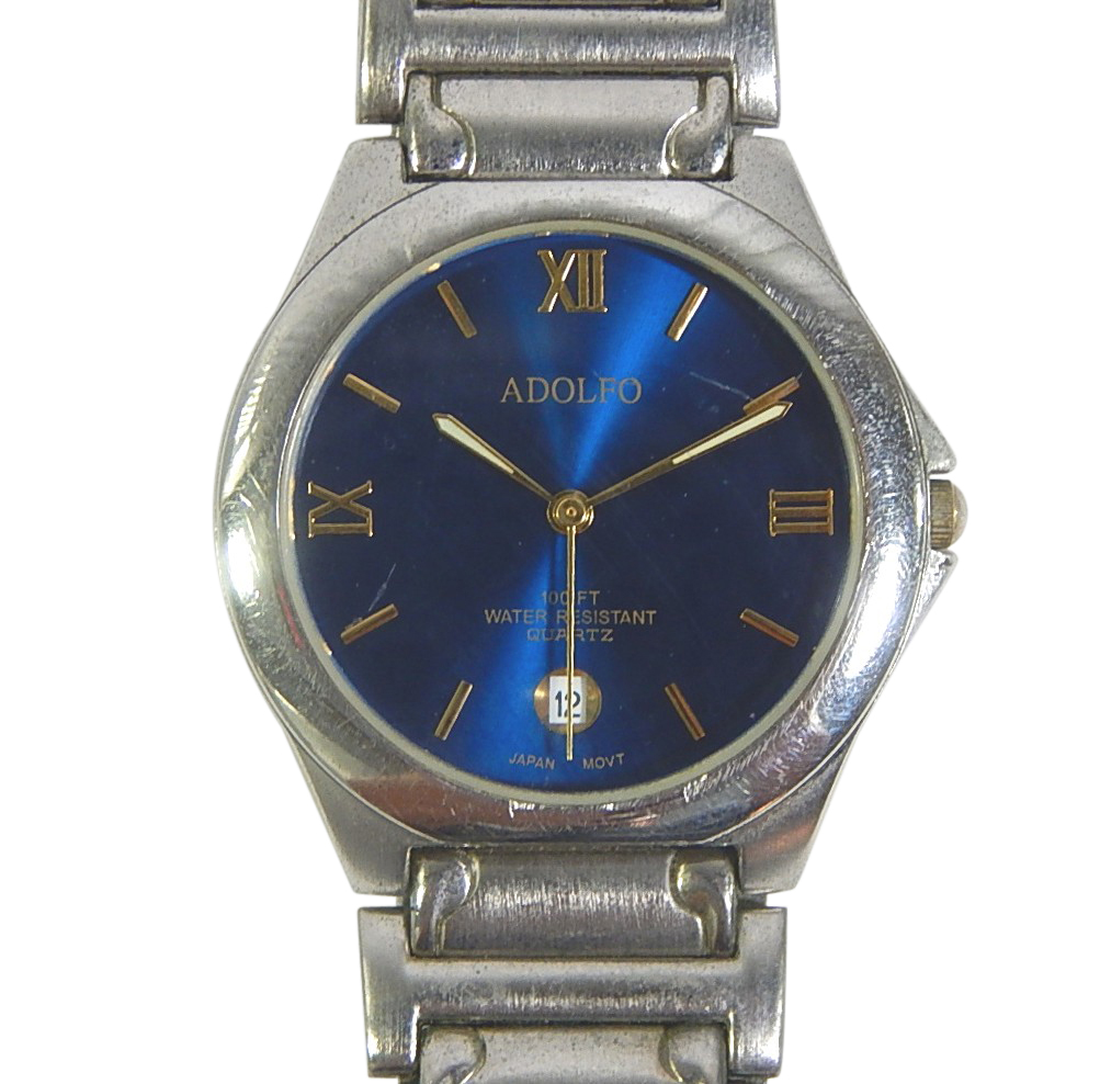 Adolfo Silver-Tone Quartz Wristwatch | EBTH