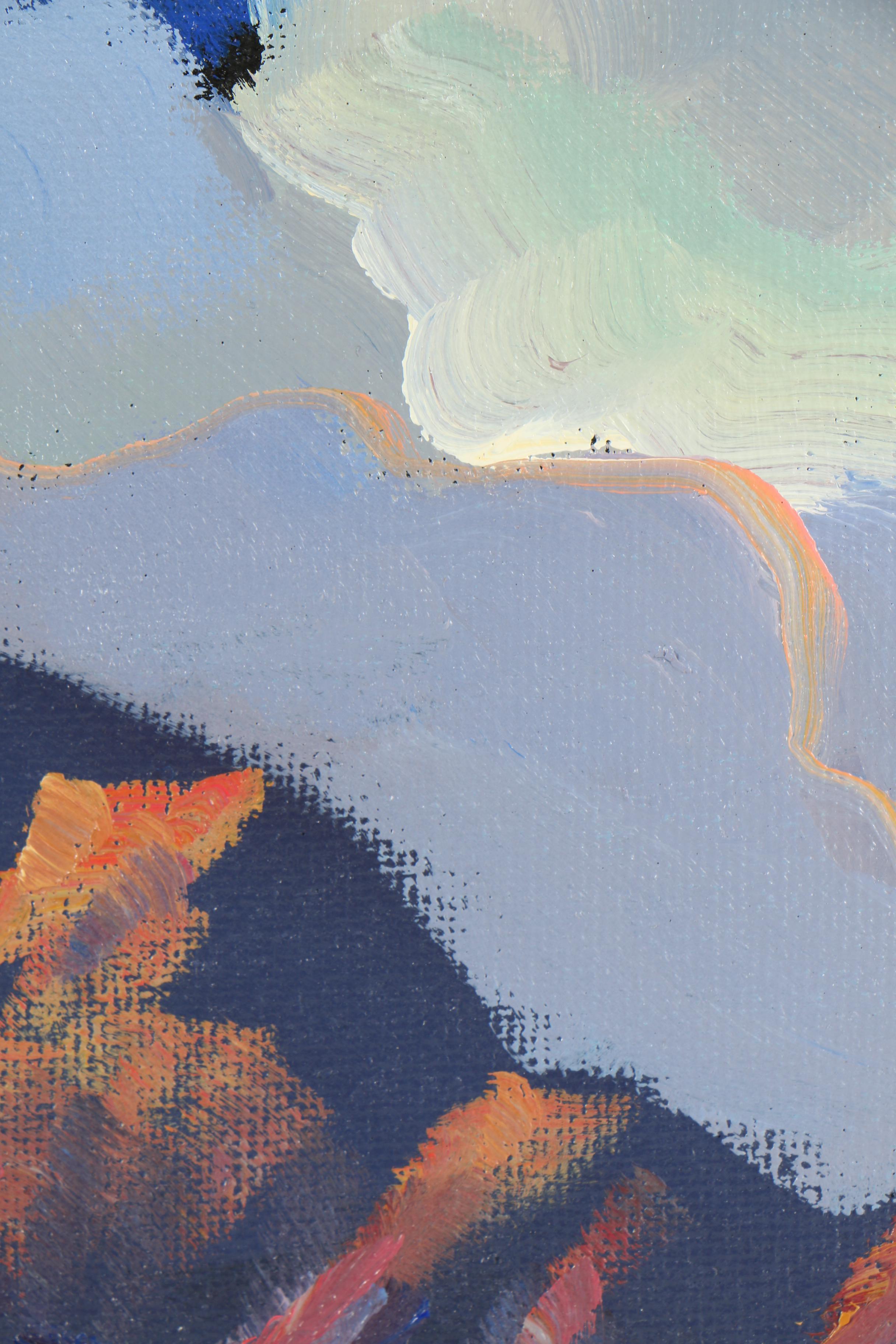 William Hawkins Oil Painting "Red Craftsman Art Clouds" | EBTH