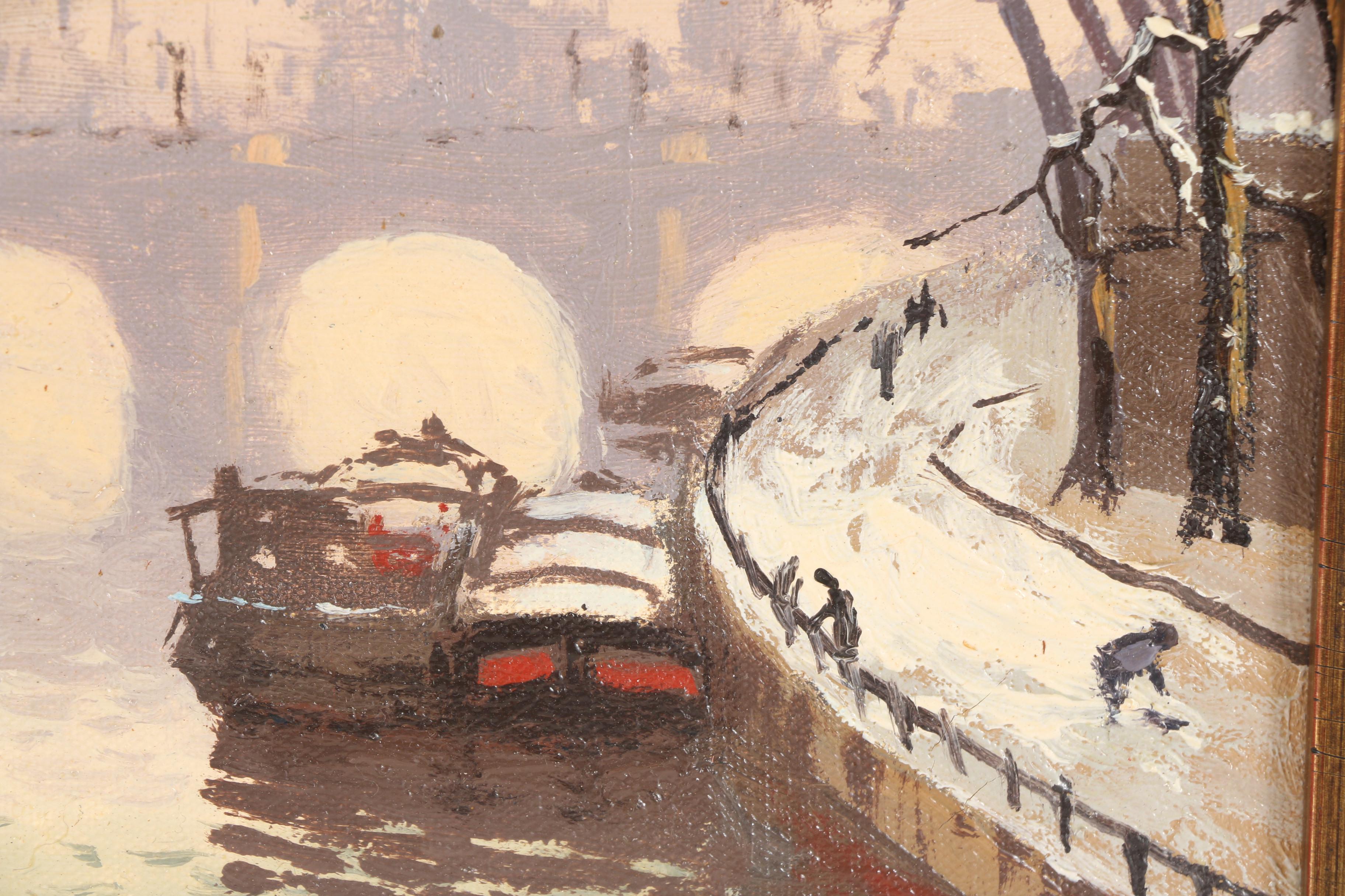 Vintage M. Tellier Oil Painting "Pont Neuf" | EBTH