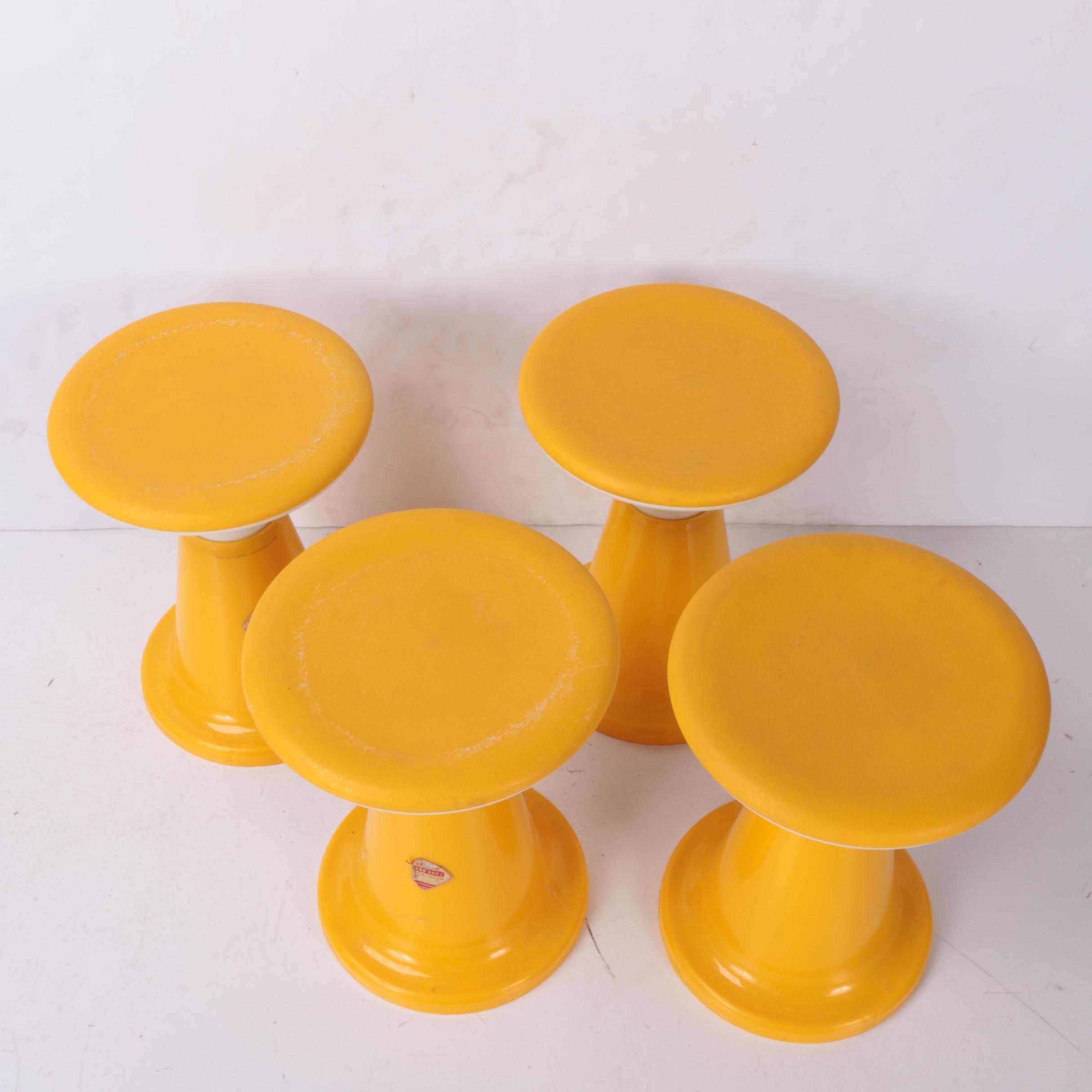 Yellow and White Plastic Stools | EBTH