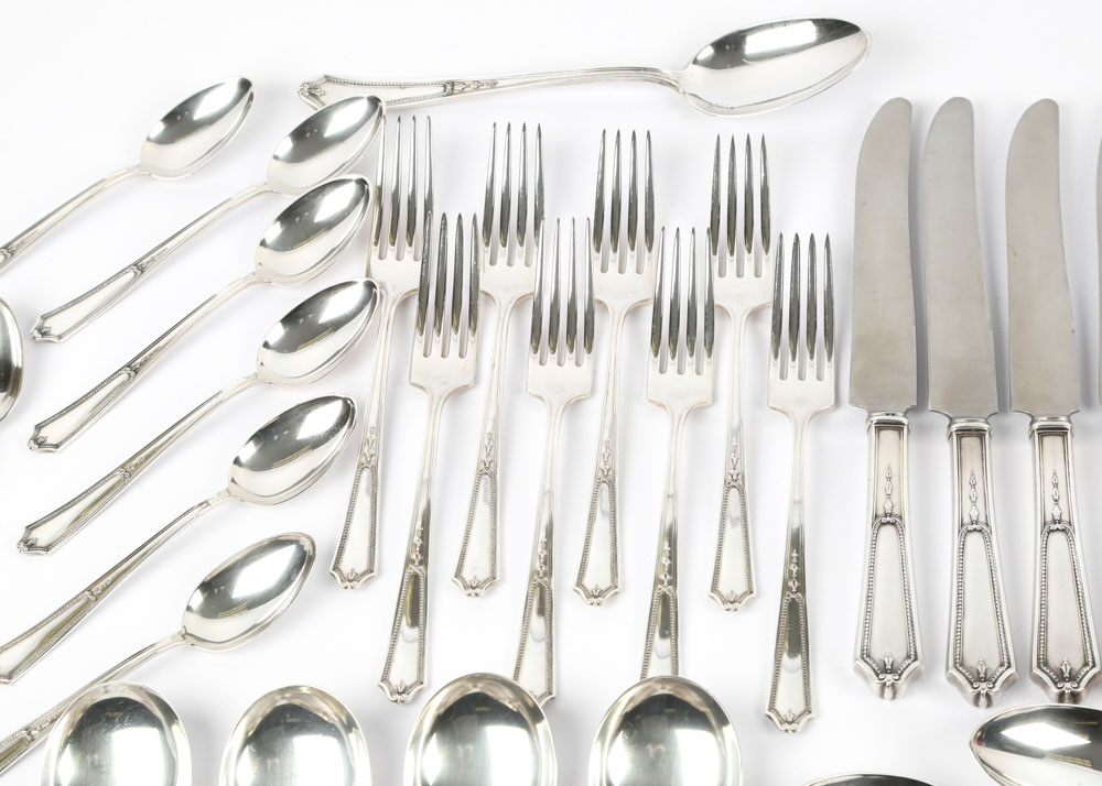Vintage Joseph Seymour Sterling Silver Flatware Set | EBTH