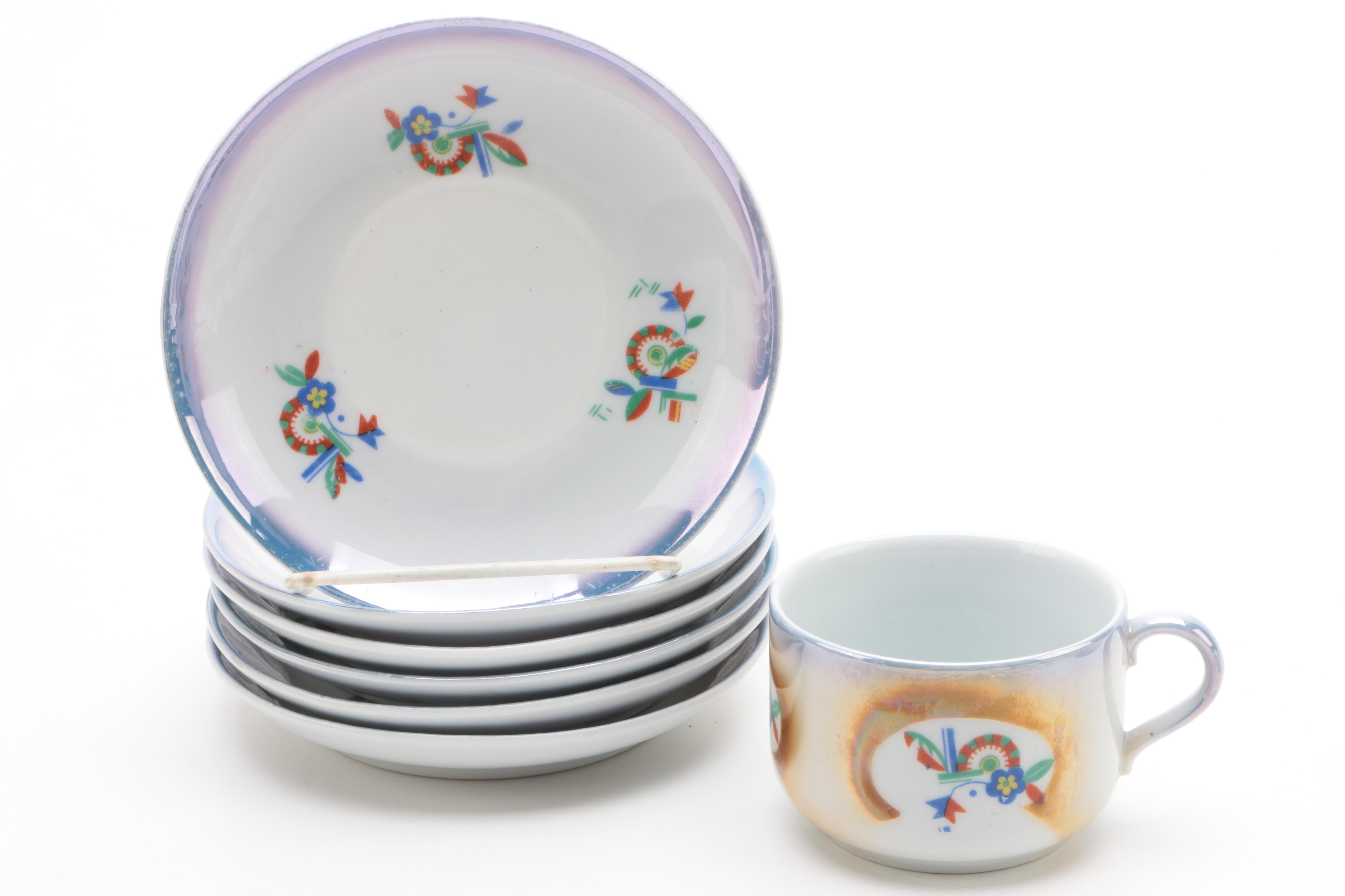 Vintage Lusterware Porcelain Coffee Service | EBTH