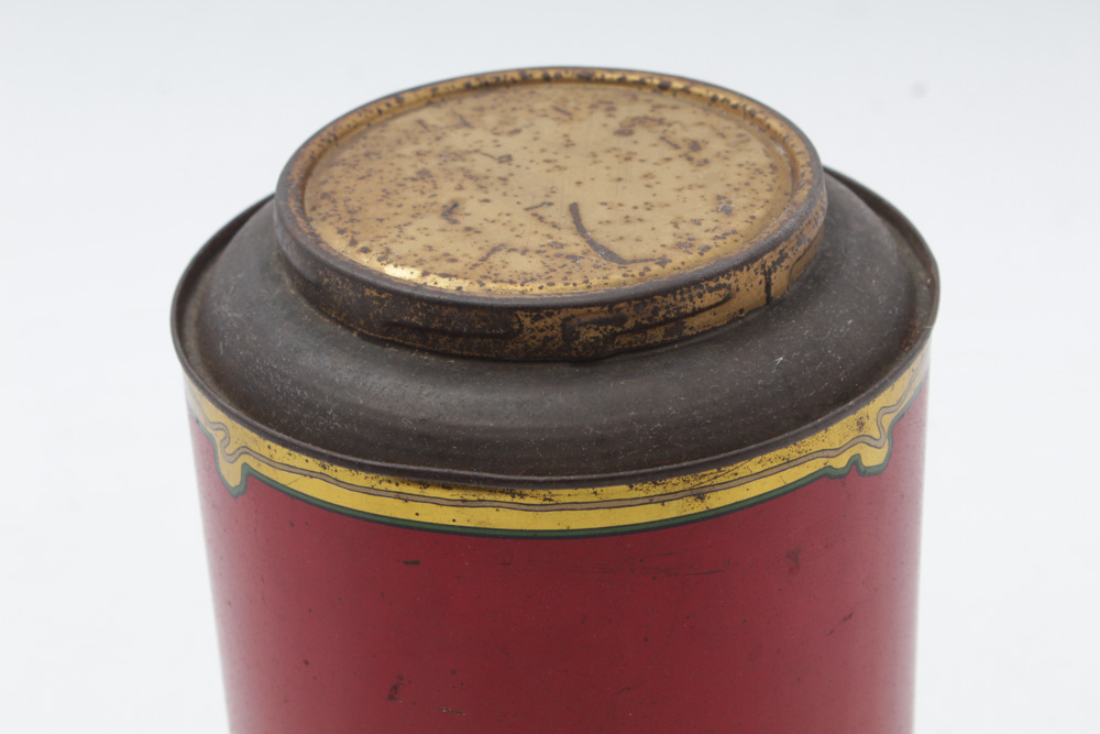 Red Metal Franklin Coffee Tin | EBTH