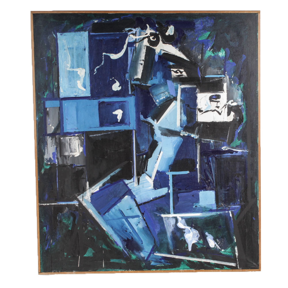 Sam Provenzano Large Acrylic Painting "The Social Climber" | EBTH