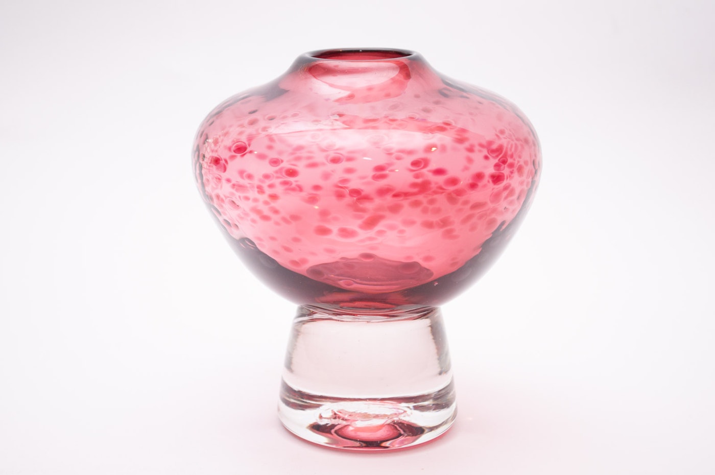 Signed Art Glass Vase Ebth