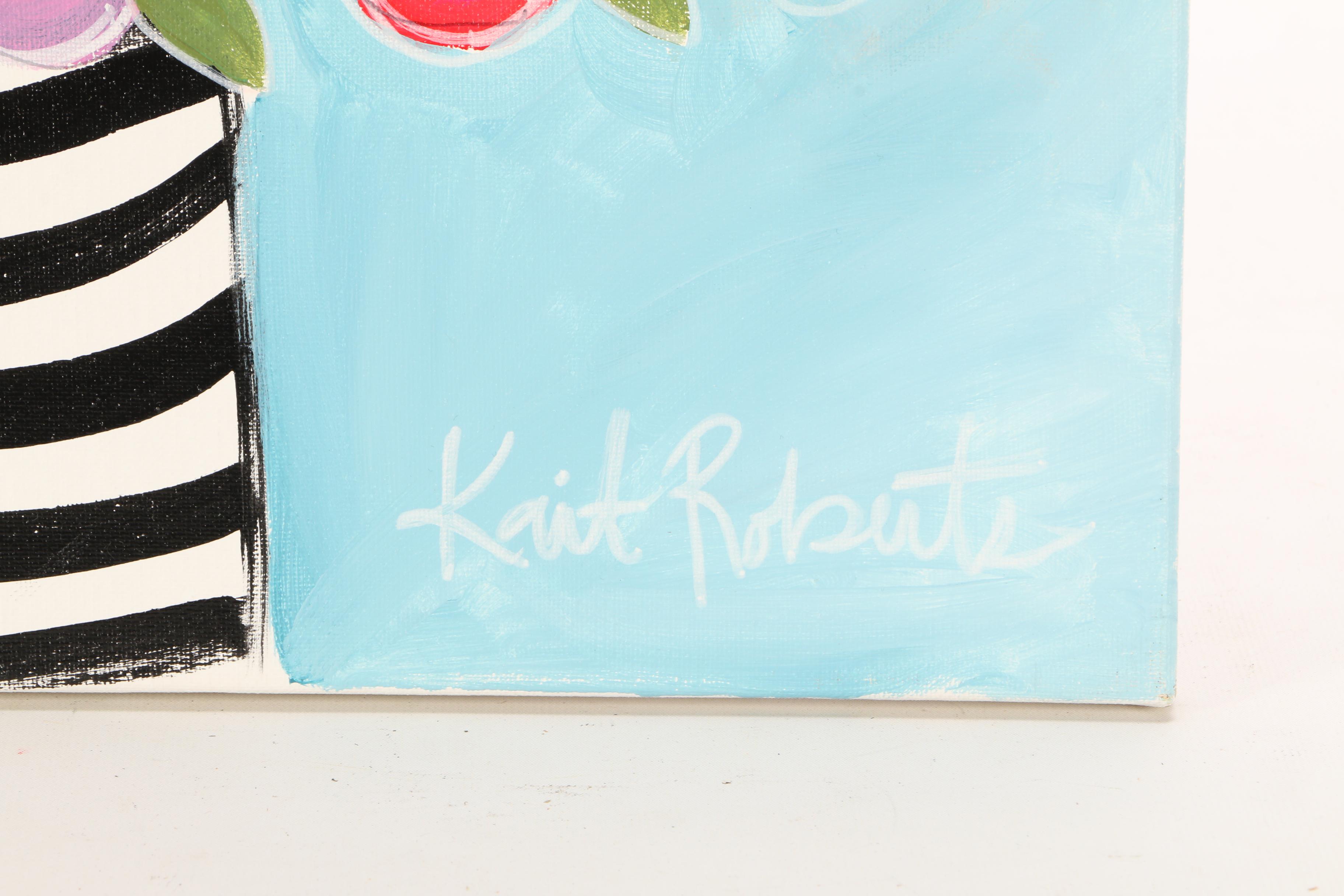 Kait Roberts Contemporary Acrylic Painting "Dreaming of Poppies" | EBTH