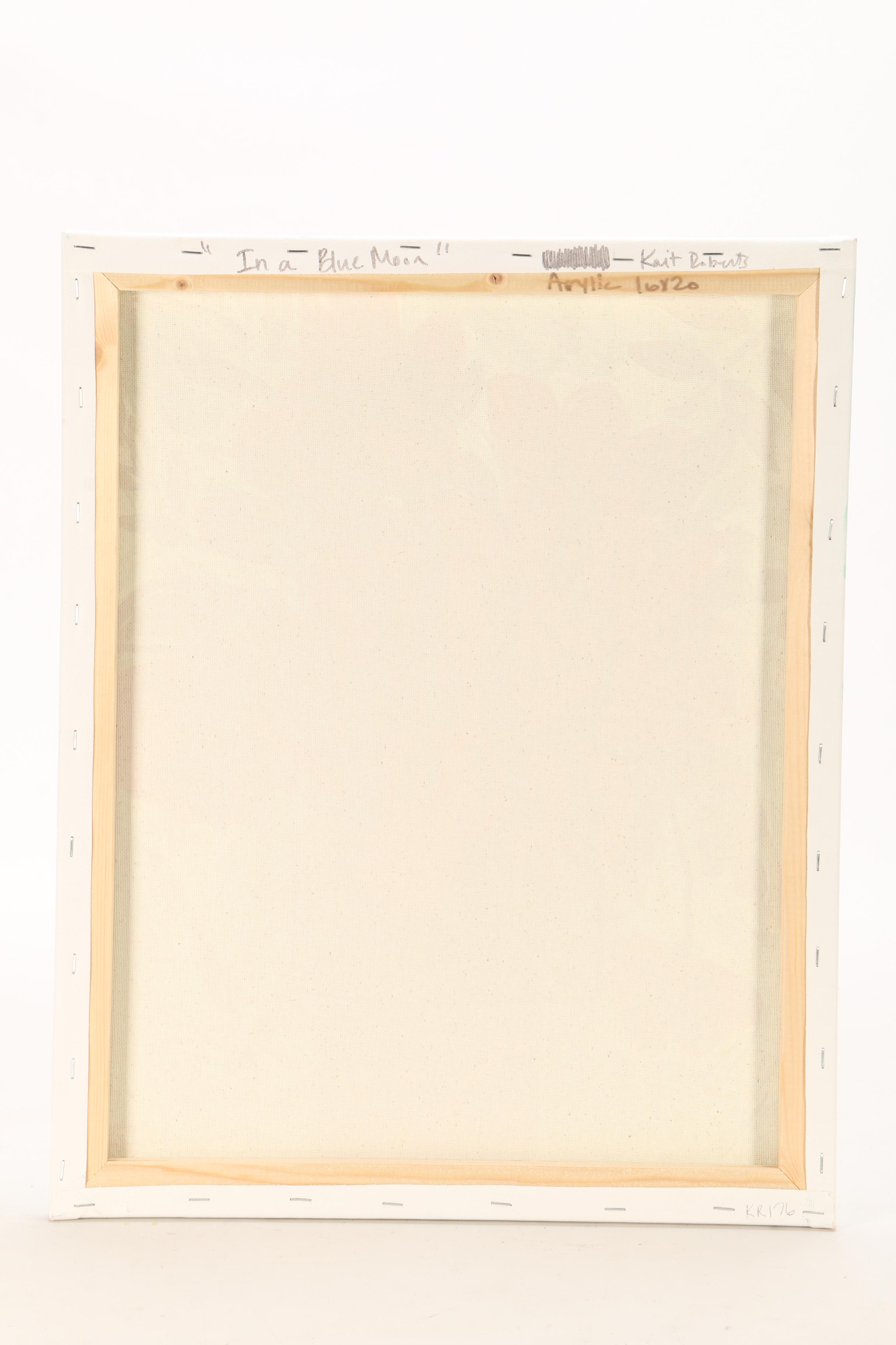 Kait Roberts Contemporary Acrylic Painting "In a Blue Moon" | EBTH