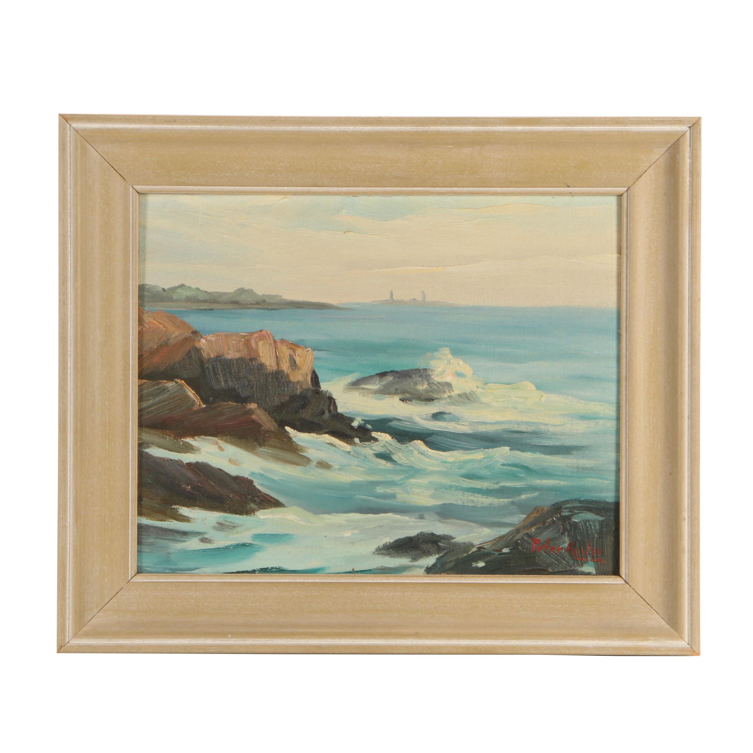 Peter Koster Oil Seascape Painting "Bass Rocks" | EBTH