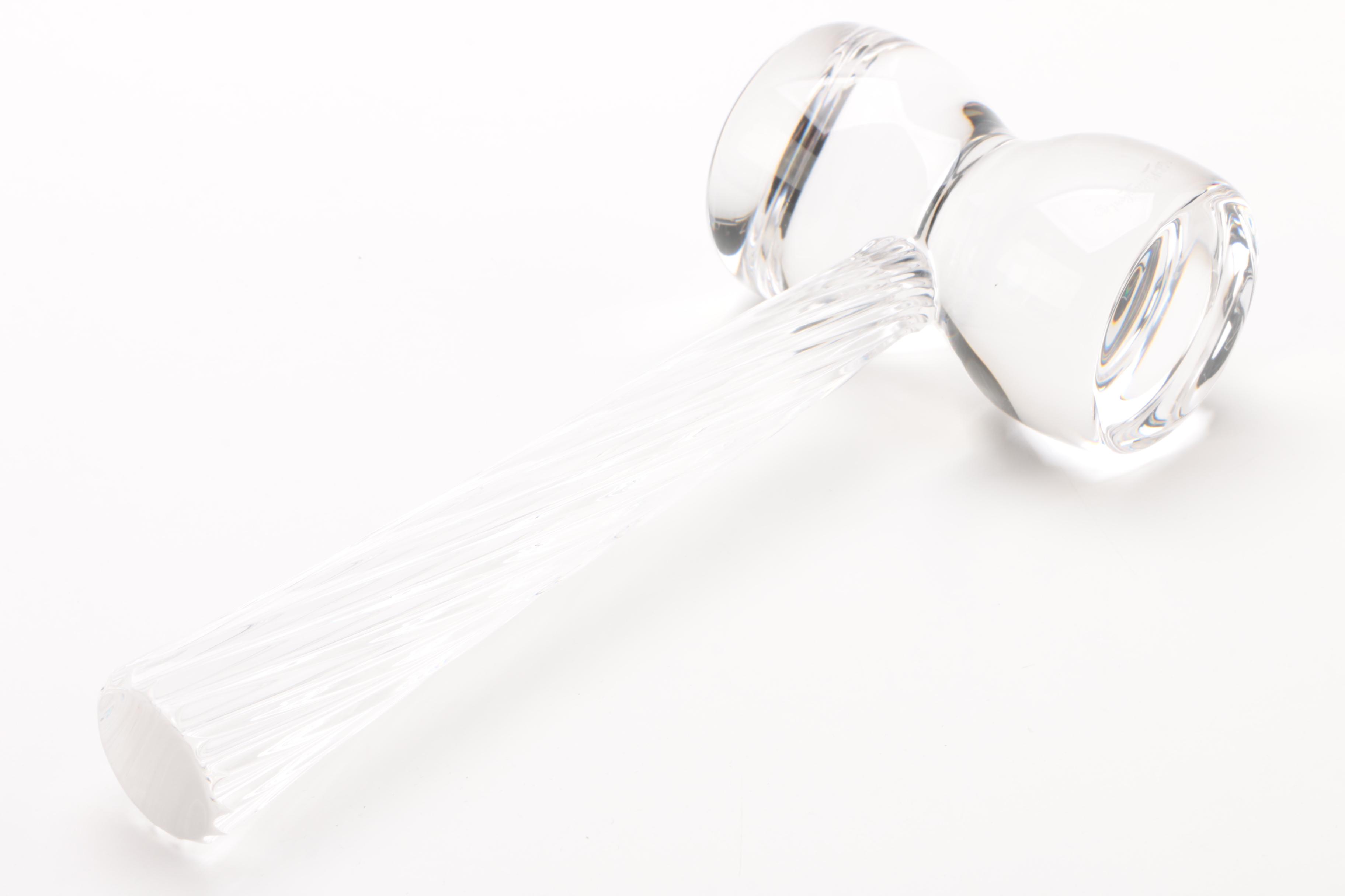 Val St. Lambert Crystal Gavel | EBTH