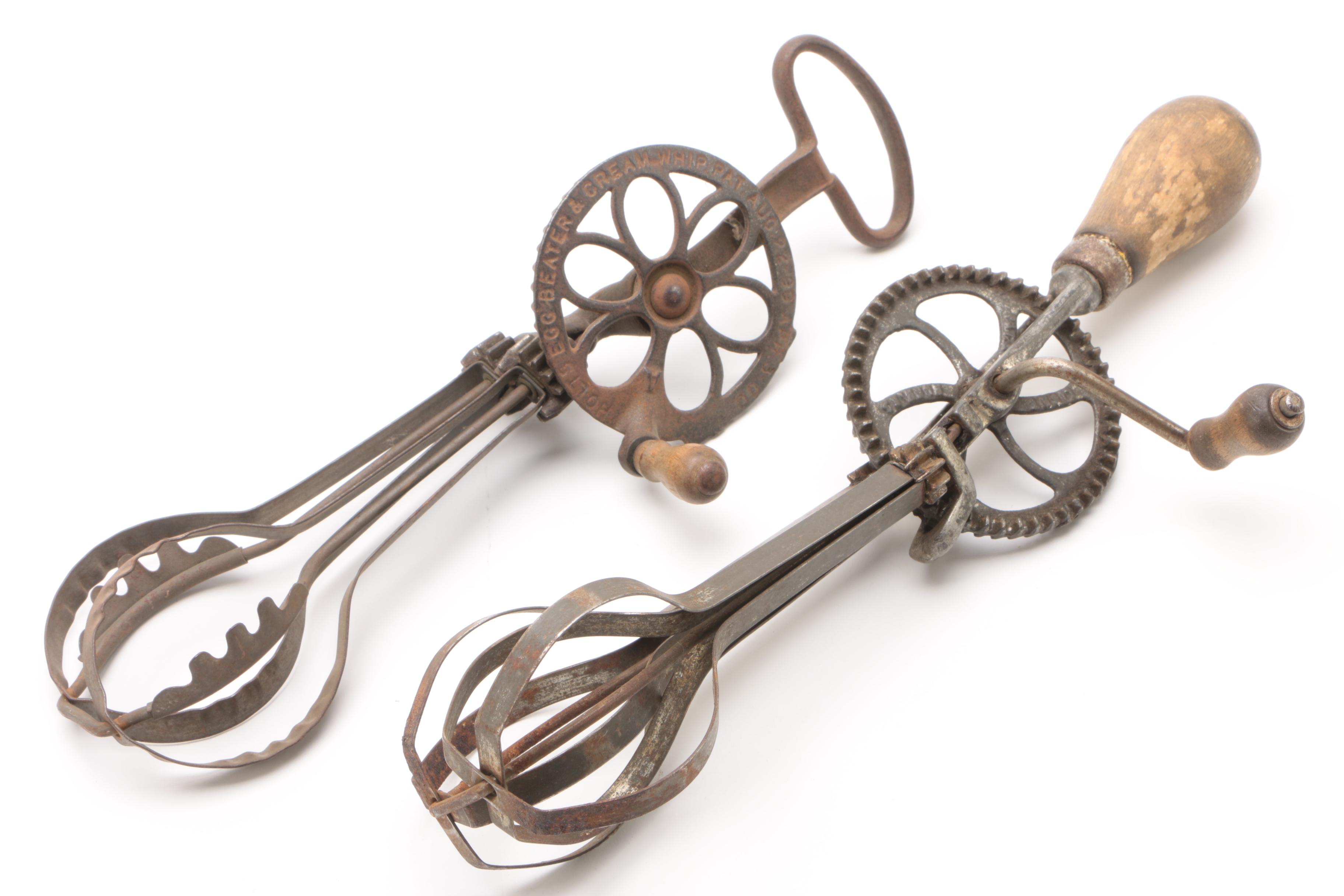 Antique Egg Beaters and Egg Carton | EBTH