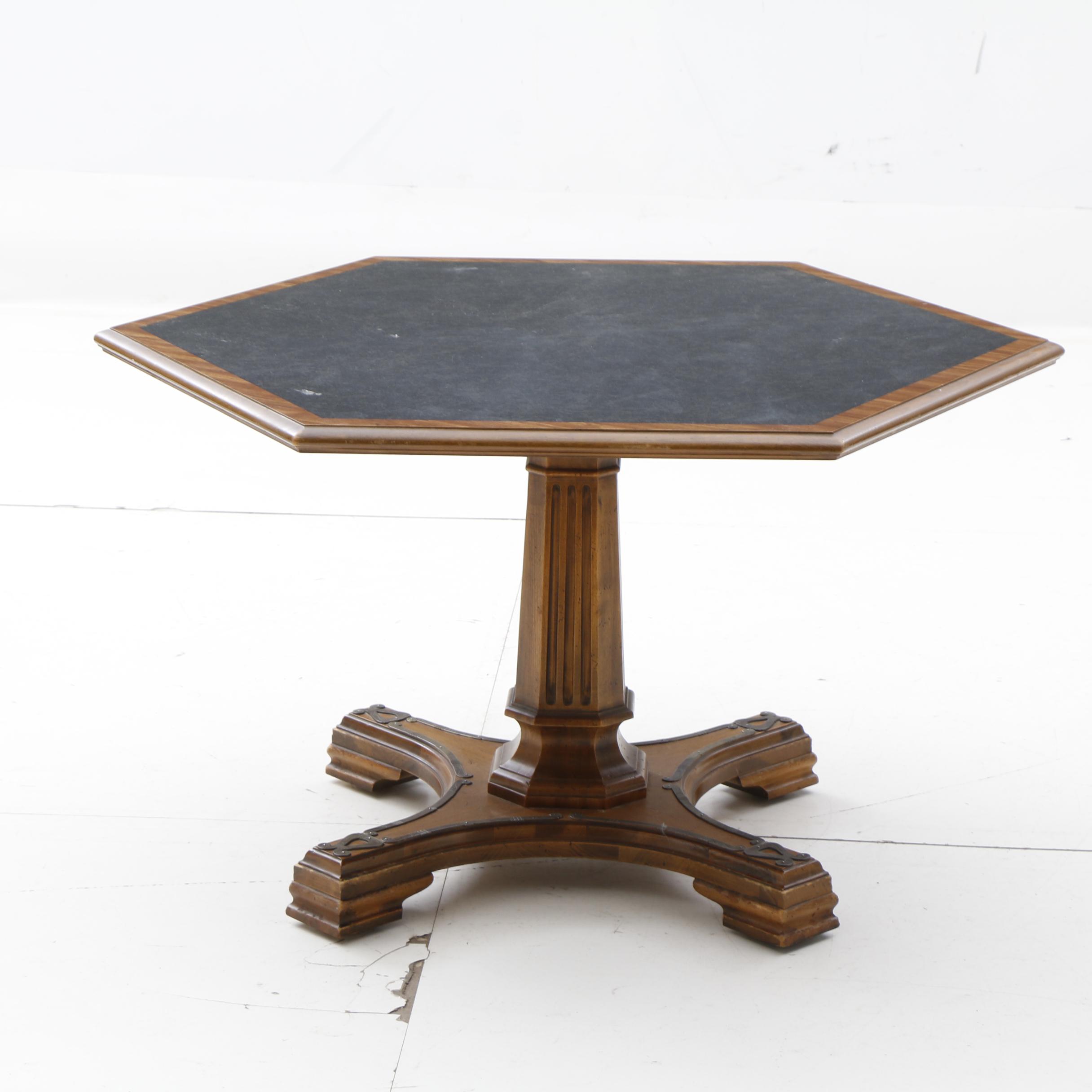 Hexagonal Poker Table with Chairs | EBTH