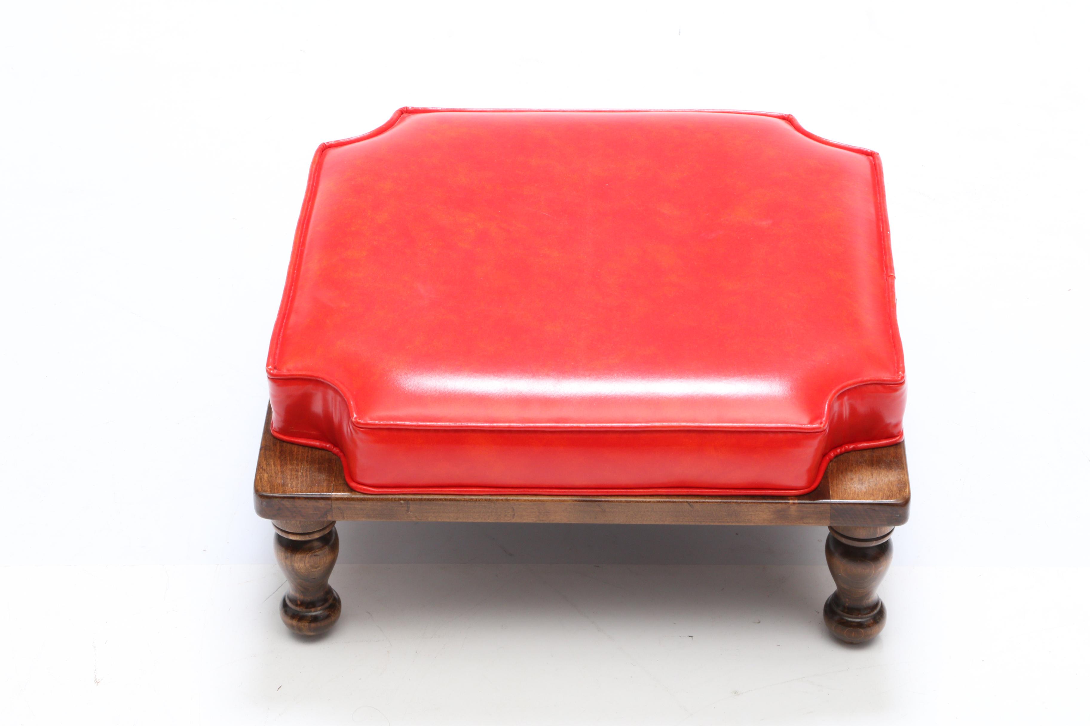 Vintage Ethan Allen Upholstered Stacking Footstools | EBTH