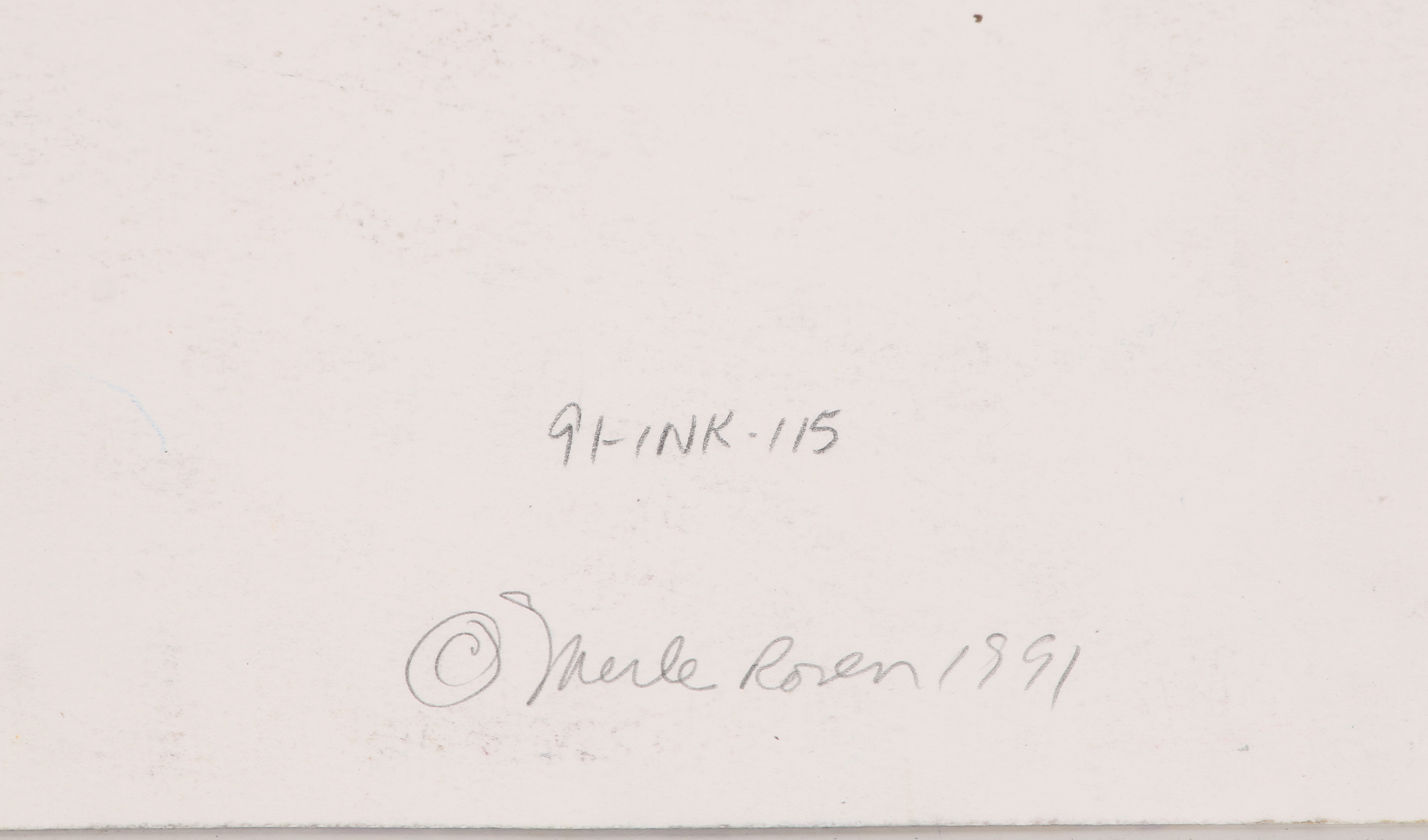 Merle Rosen Ink Painting with Colored Pencil | EBTH