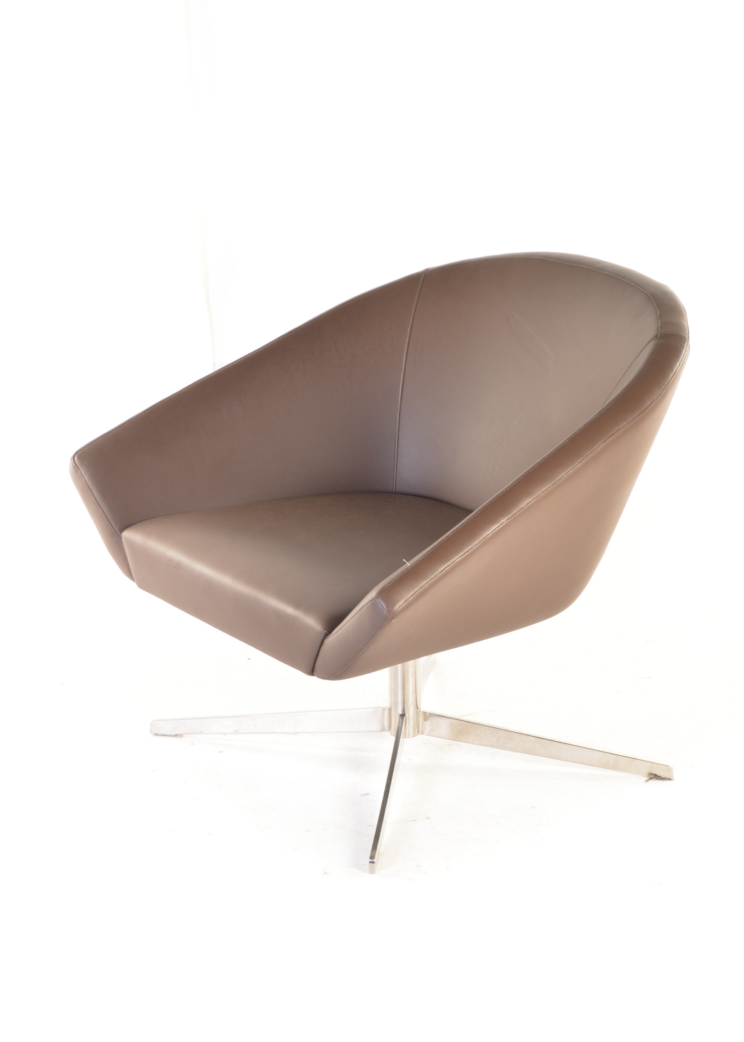 Mid Century Modern Jeffrey Bernett for Bernhardt Leather Remy Lounge ...
