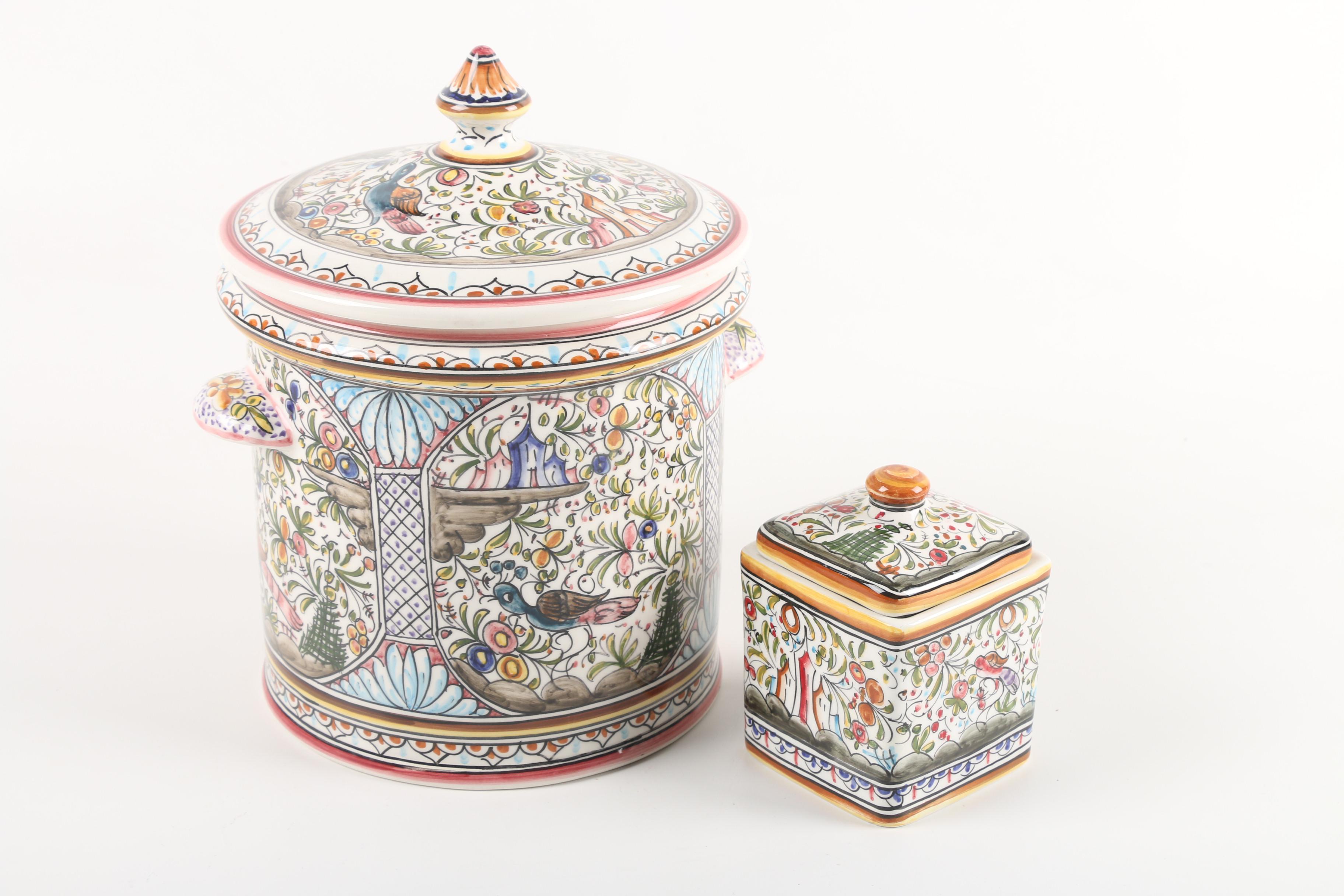 Portuguese Faïence Pottery Serveware Featuring Cerâmicas de Coimbra | EBTH