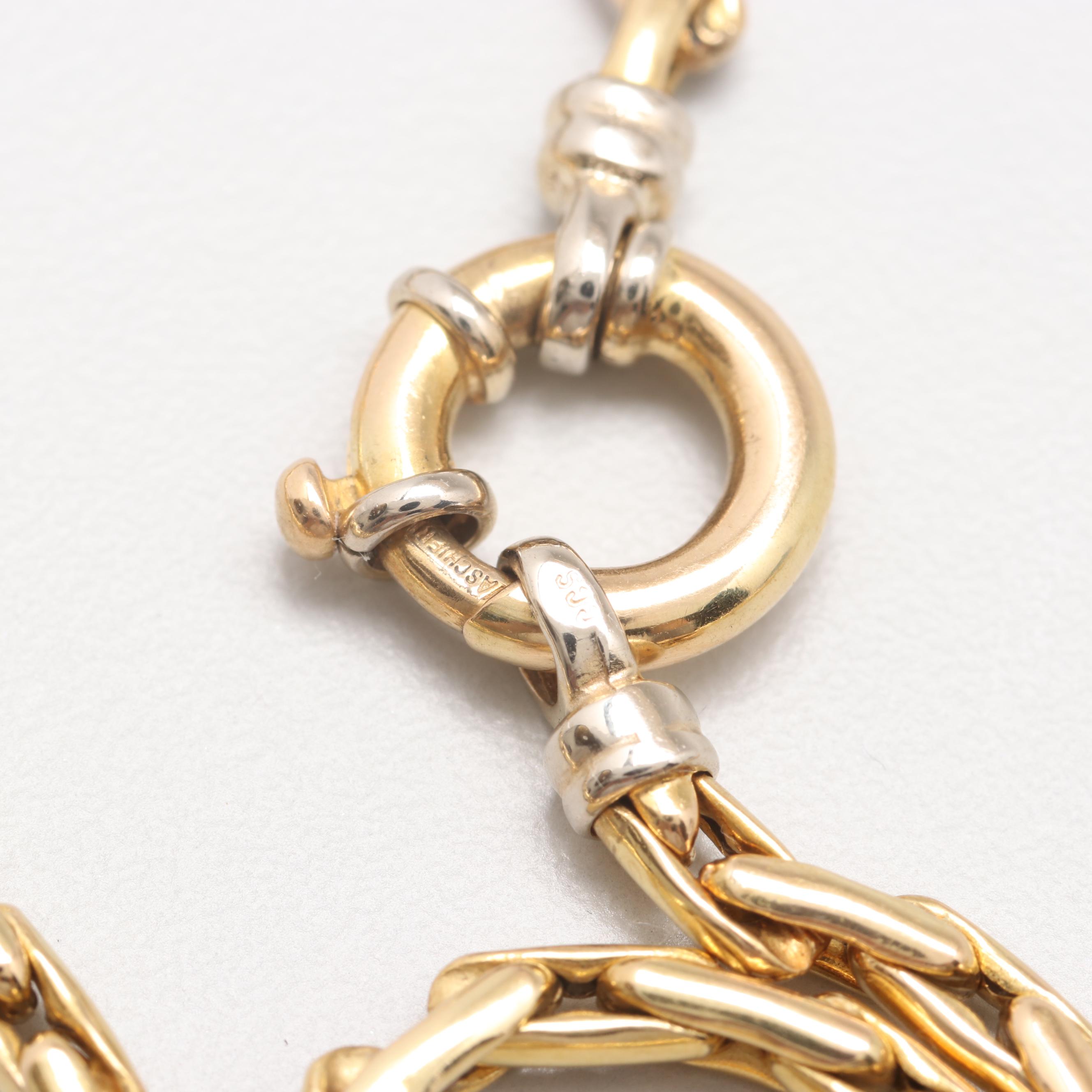 Vaschieri 18K Yellow Gold Custom Link Chain Necklace | EBTH
