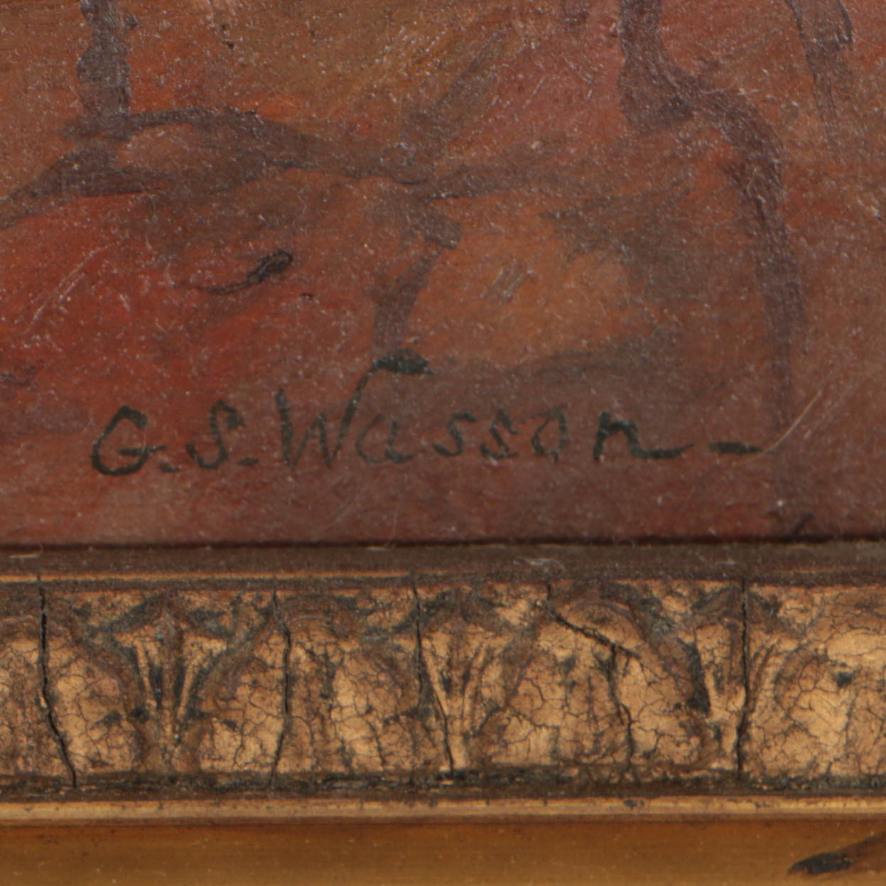 George Savary Wasson Circa 1889 Oil Painting "Wreck of Schooner 'Oliver ...