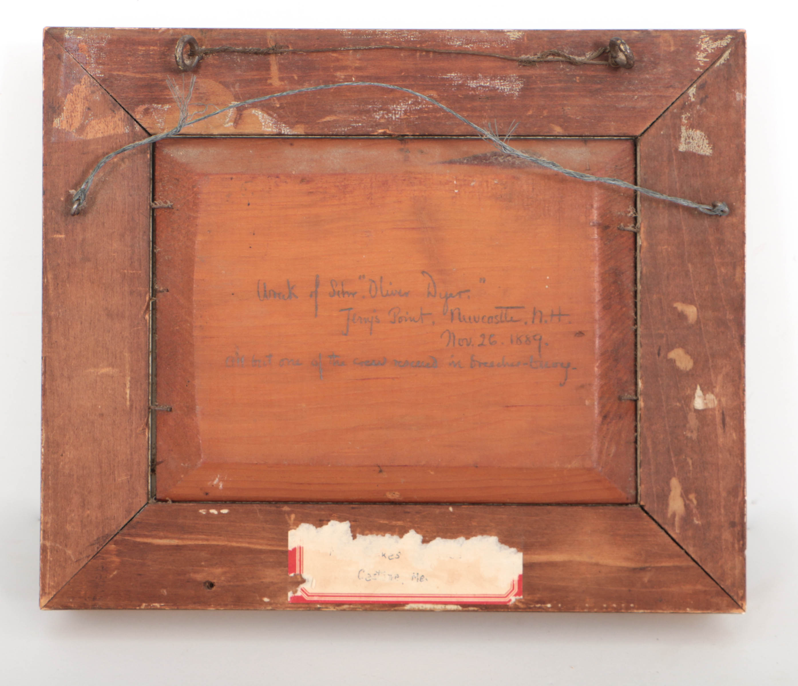 George Savary Wasson Circa 1889 Oil Painting "Wreck of Schooner 'Oliver ...