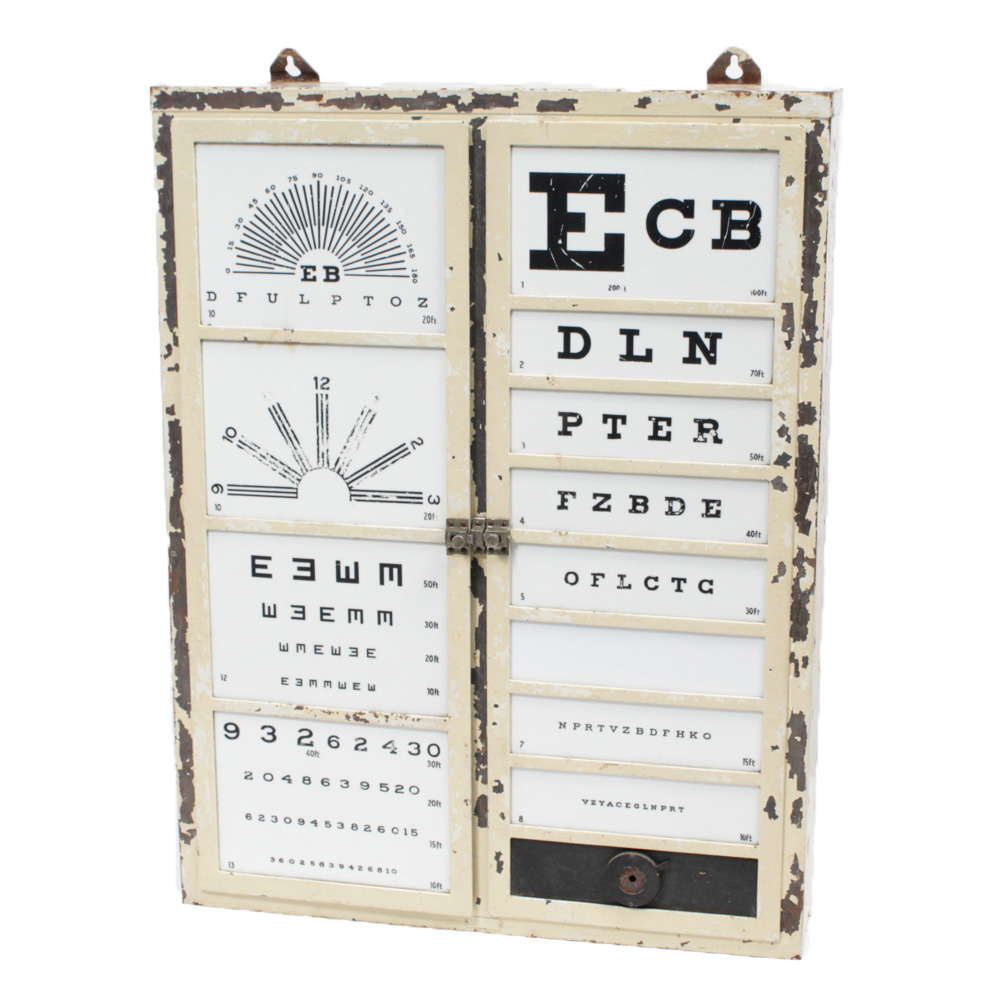 Vintage Optometrist Eyechart Cabinet | EBTH