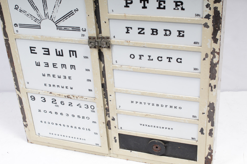 Vintage Optometrist Eyechart Cabinet | EBTH