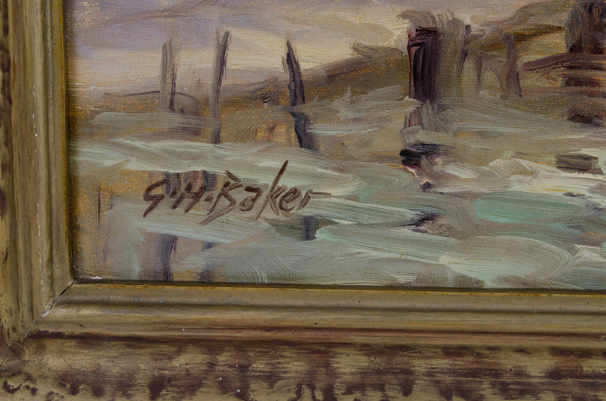 George Herbert Baker Oil Painting "Old Canal Aqueduct" | EBTH