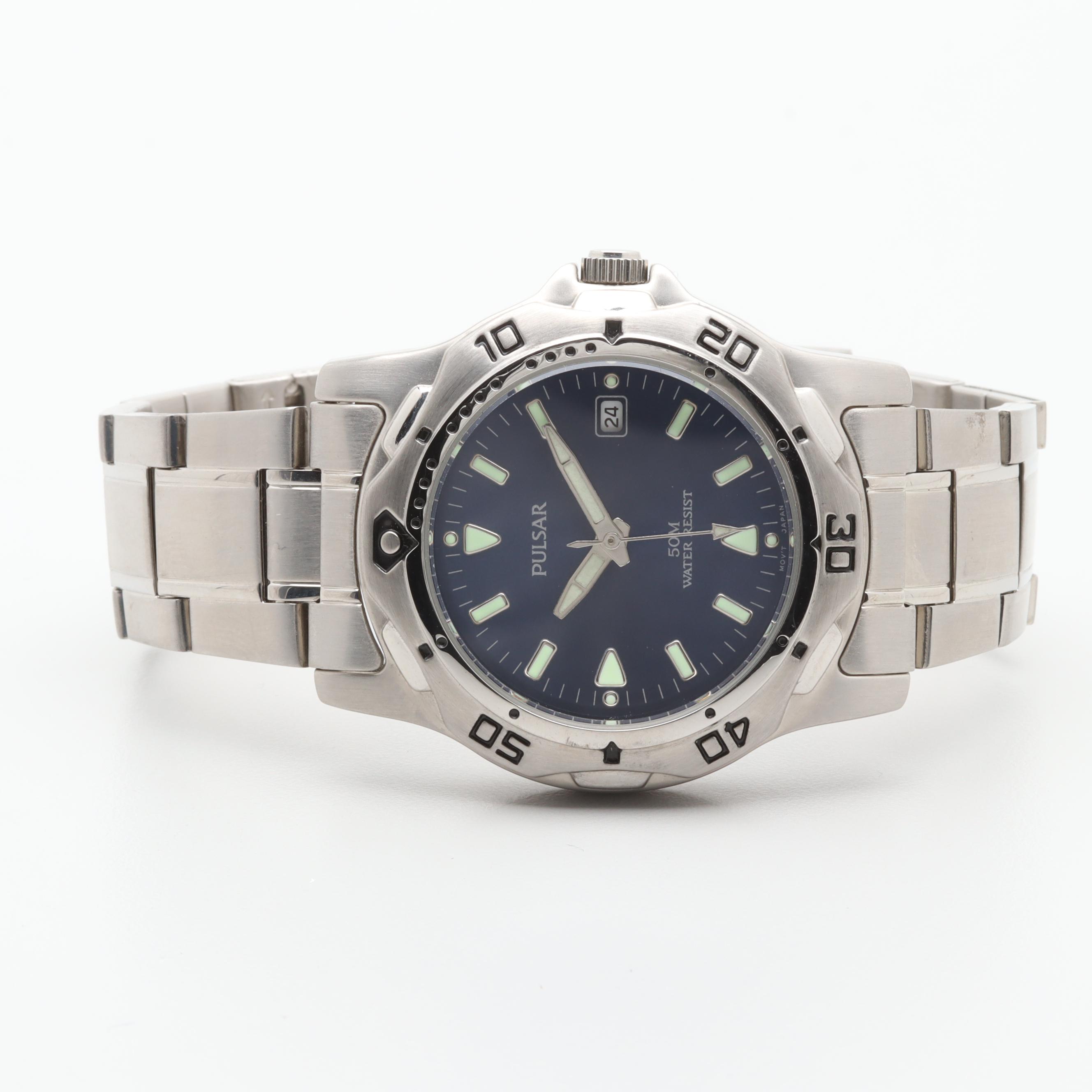 Pulsar 50M Stainless Steel Wristwatch | EBTH